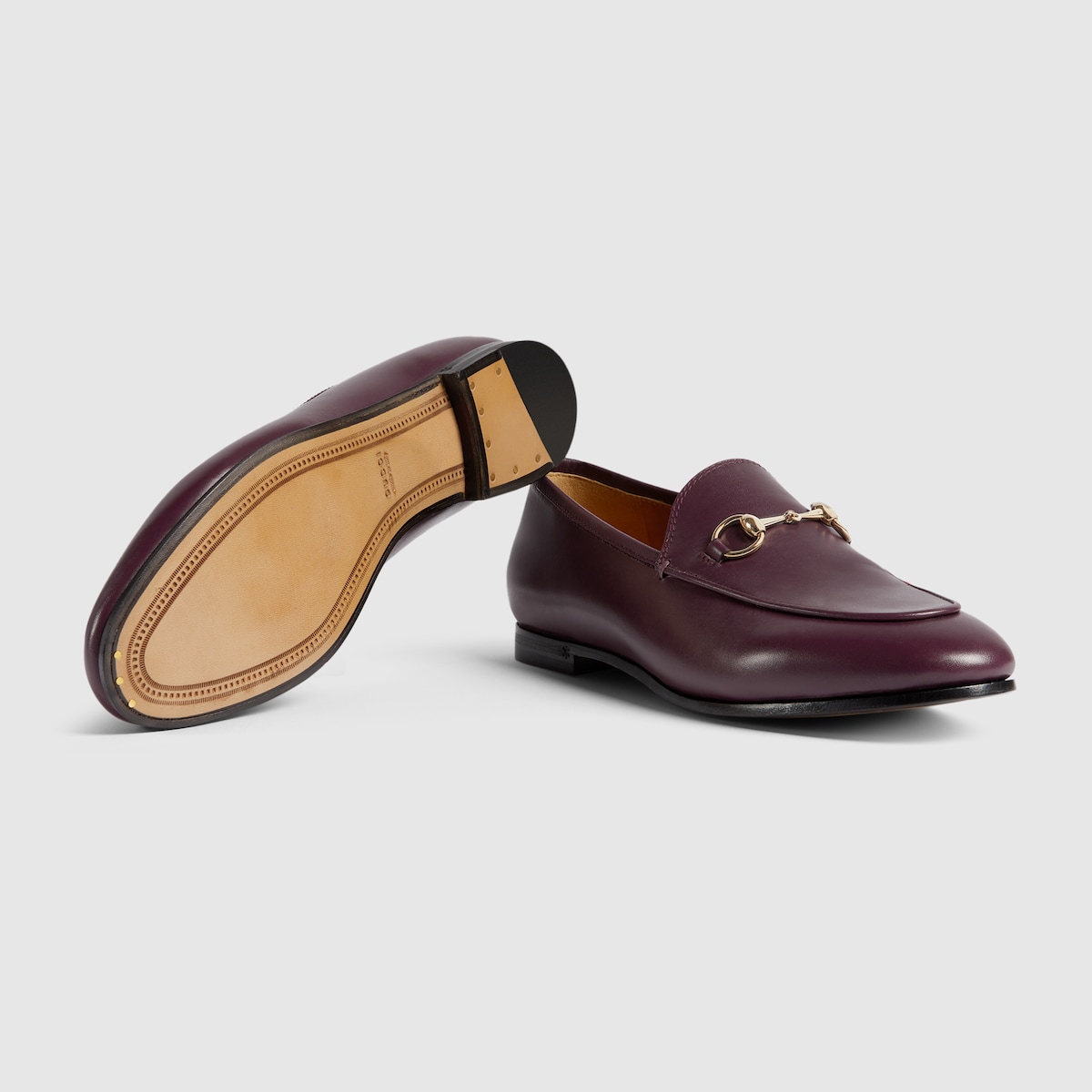 Women's Gucci Jordaan loafer in dark purple leather | GUCCI® US