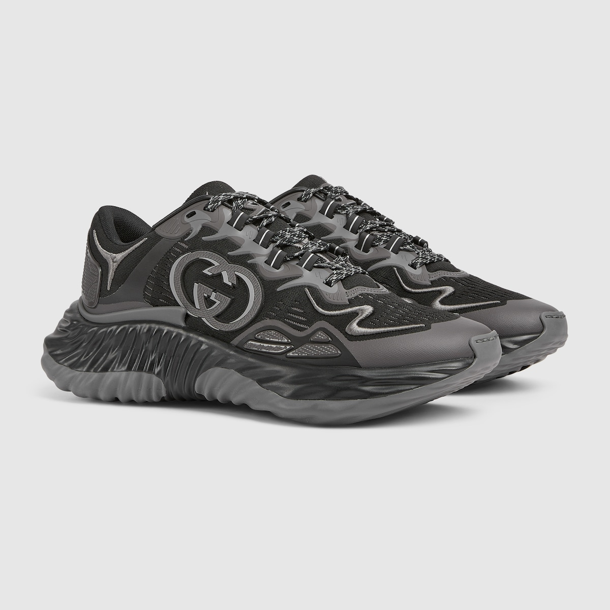 Men's Gucci Ripple sneaker in black mesh | GUCCI® UK