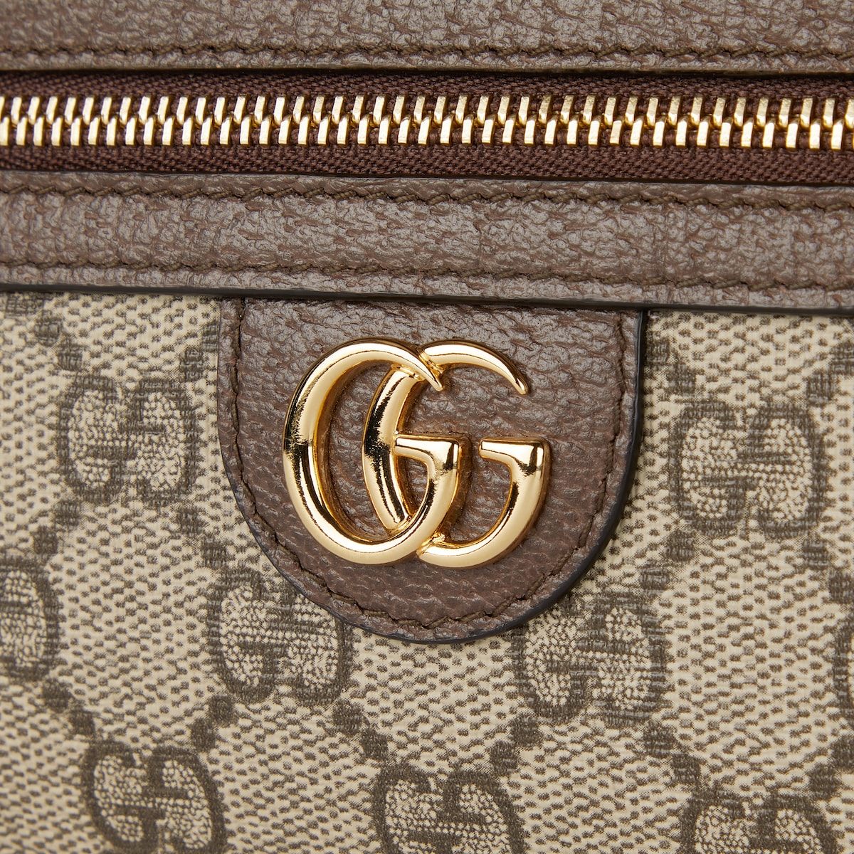 Ophidia GG super mini shoulder bag in beige and ebony GG Supreme ...