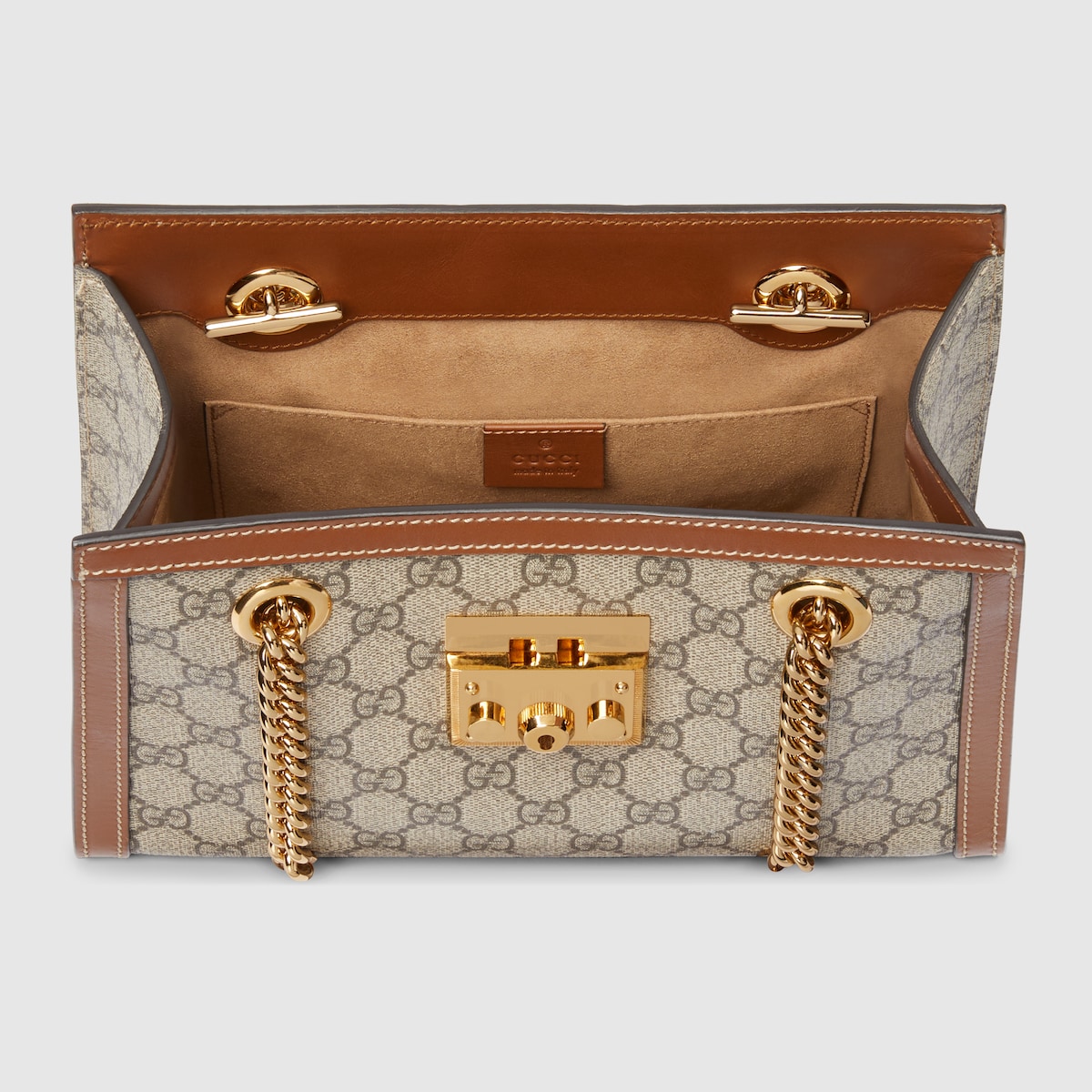 Padlock medium tote bag in GG supreme | GUCCI® AU