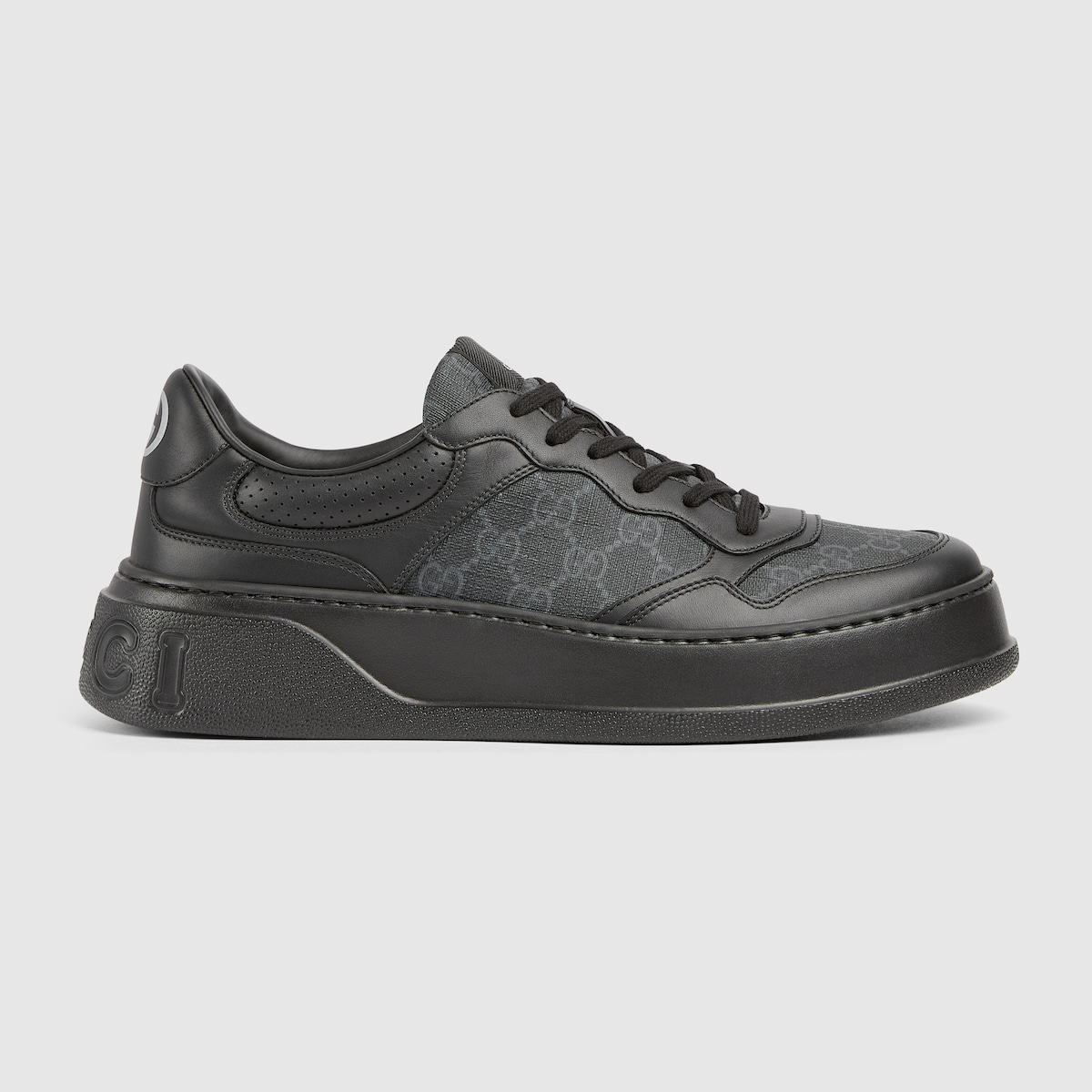 Baskets massives avec détail GG pour homme en toile GG Supreme noire ...