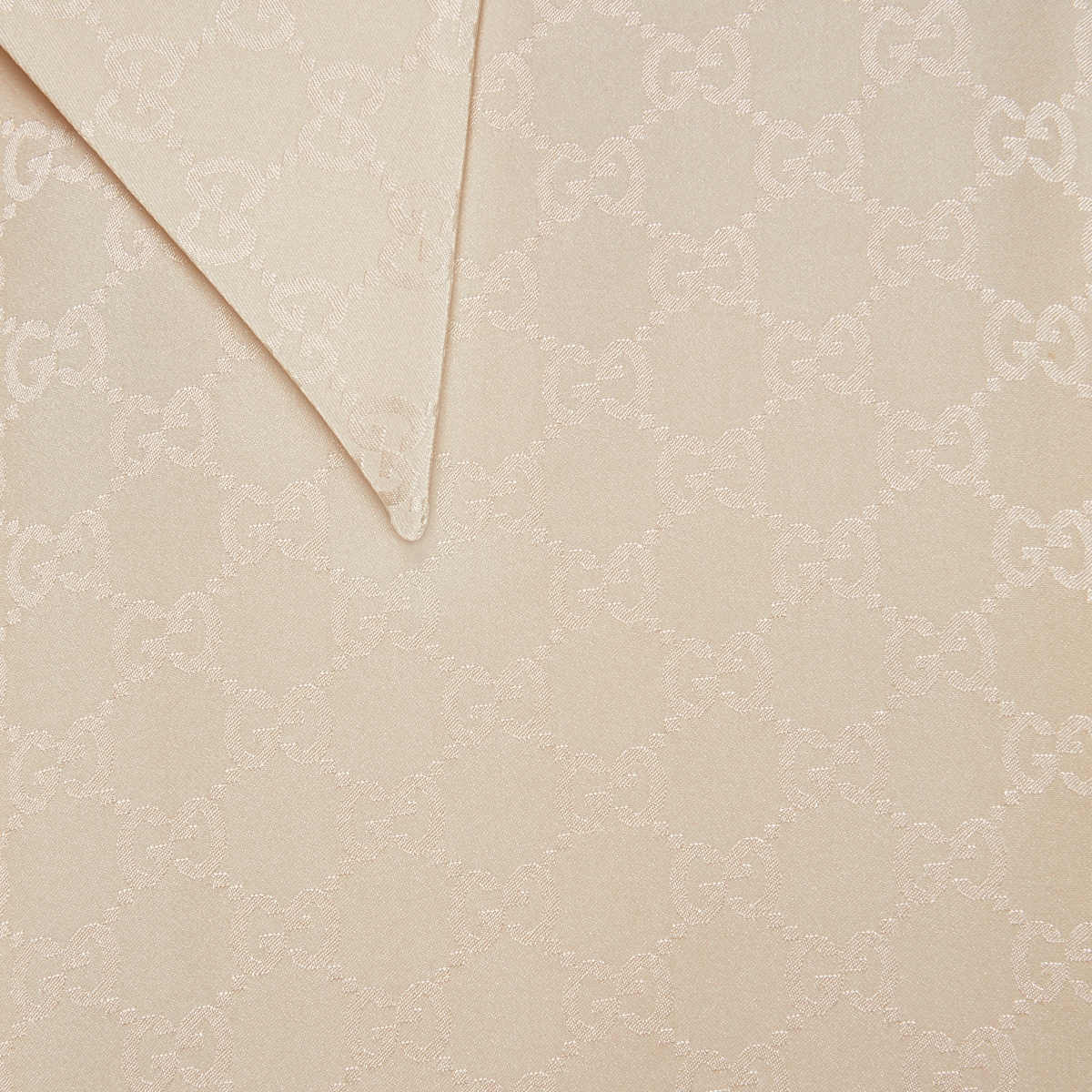 GG silk crepe shirt in ivory | GUCCI® US