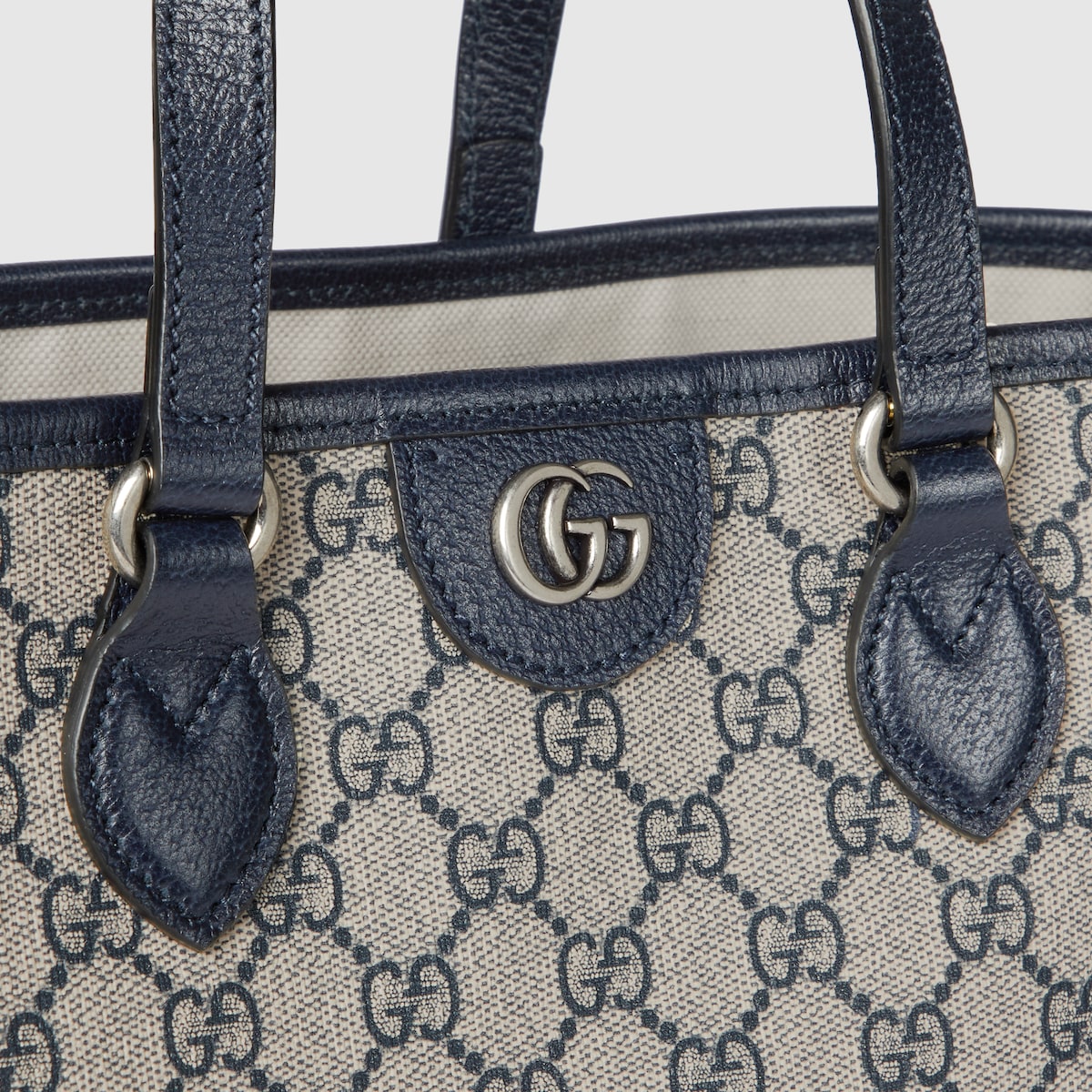 กระเป๋า Ophidia small tote bag inผ้า GG Supreme สีเบจและสีน้ำเงิน | GUCCI® TH