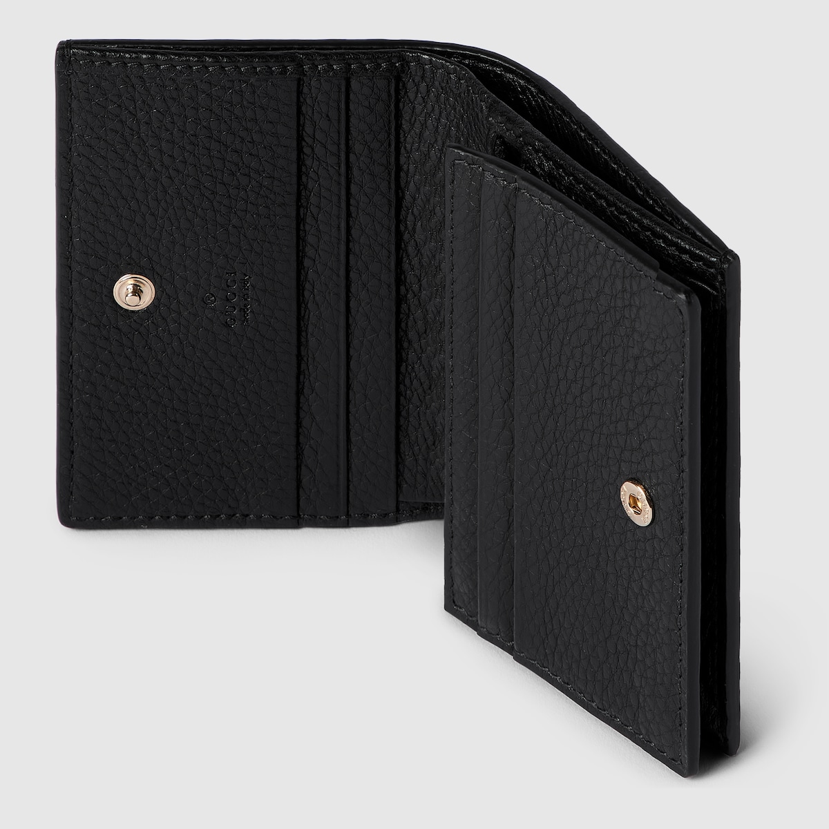 GG Emblem small wallet in black leather | GUCCI® AU