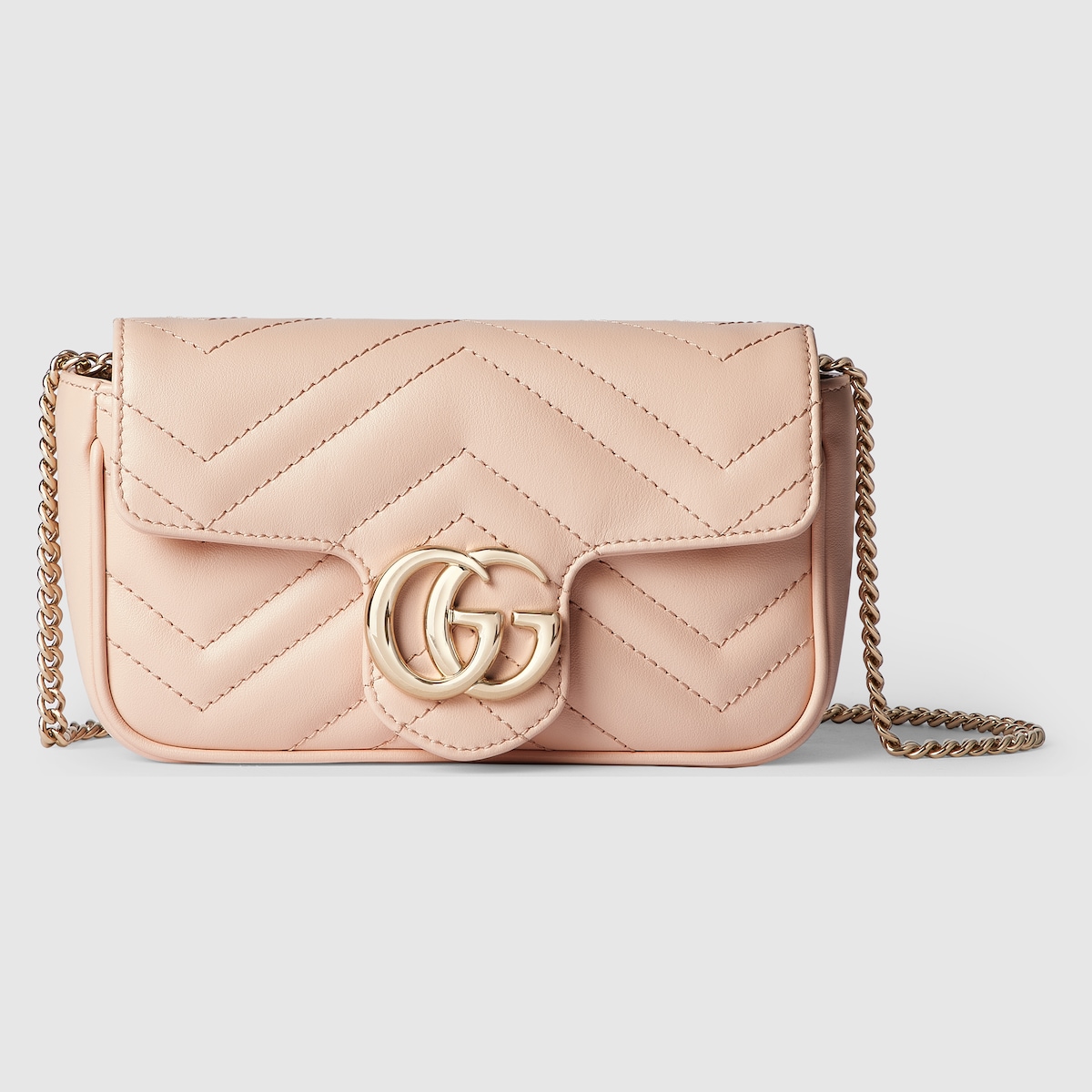 GG Marmont Super-Mini-Tasche in hellrosafarbenes Leder | GUCCI® DE