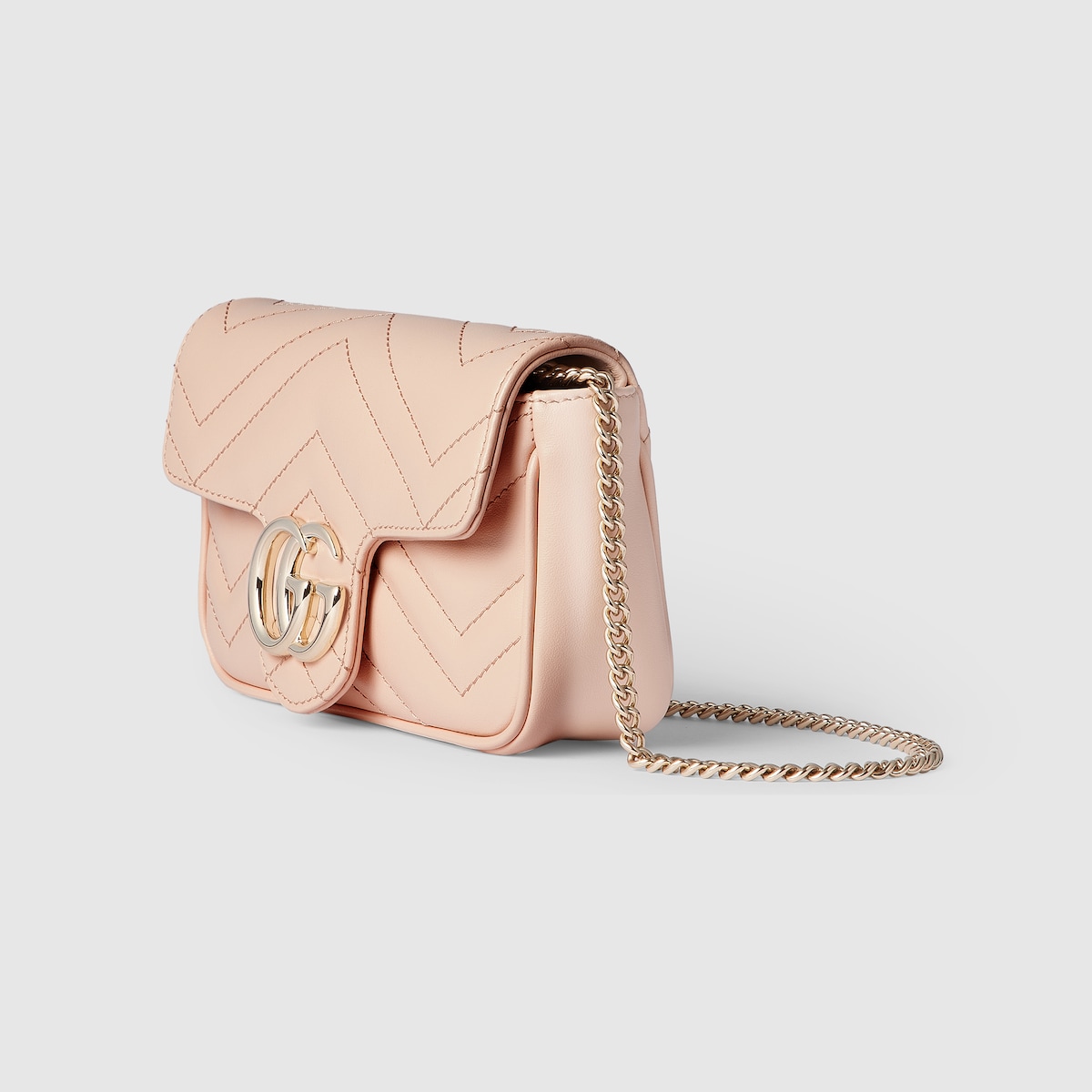 GG Marmont Super-Mini-Tasche in hellrosafarbenes Leder | GUCCI® DE