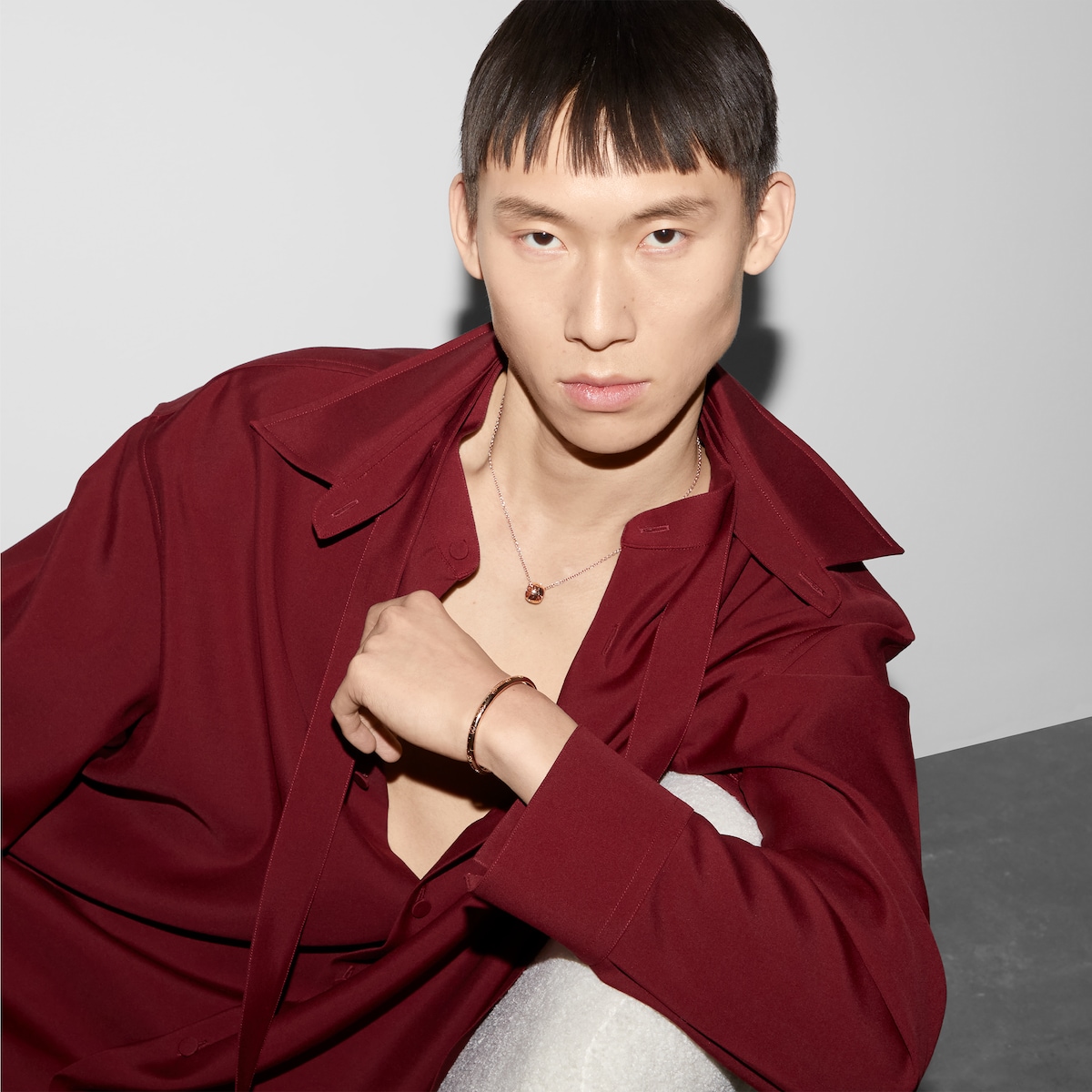 Icon 18k GG bracelet in 18k rose gold | GUCCI® US