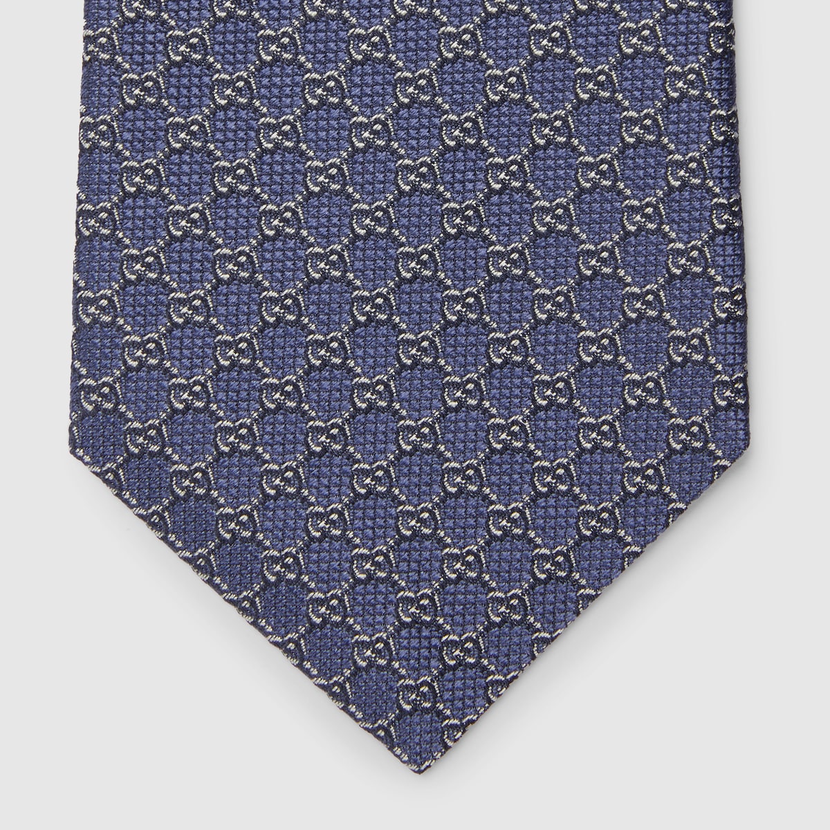 Cravate en jacquard de soie GG en bleu foncé et bleu | GUCCI® FR