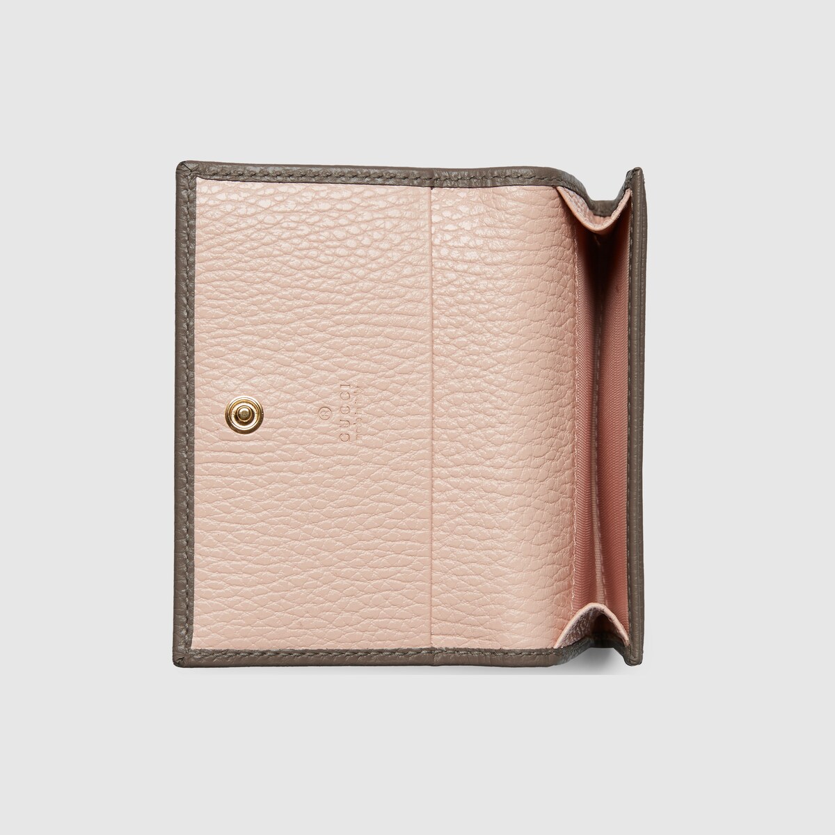 Bi-color GG Marmont card case in taupe leather | GUCCI® US