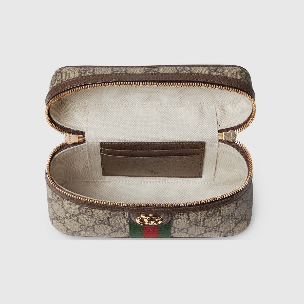 Ophidia small vanity bag in beige and dark brown Supreme | GUCCI® Canada