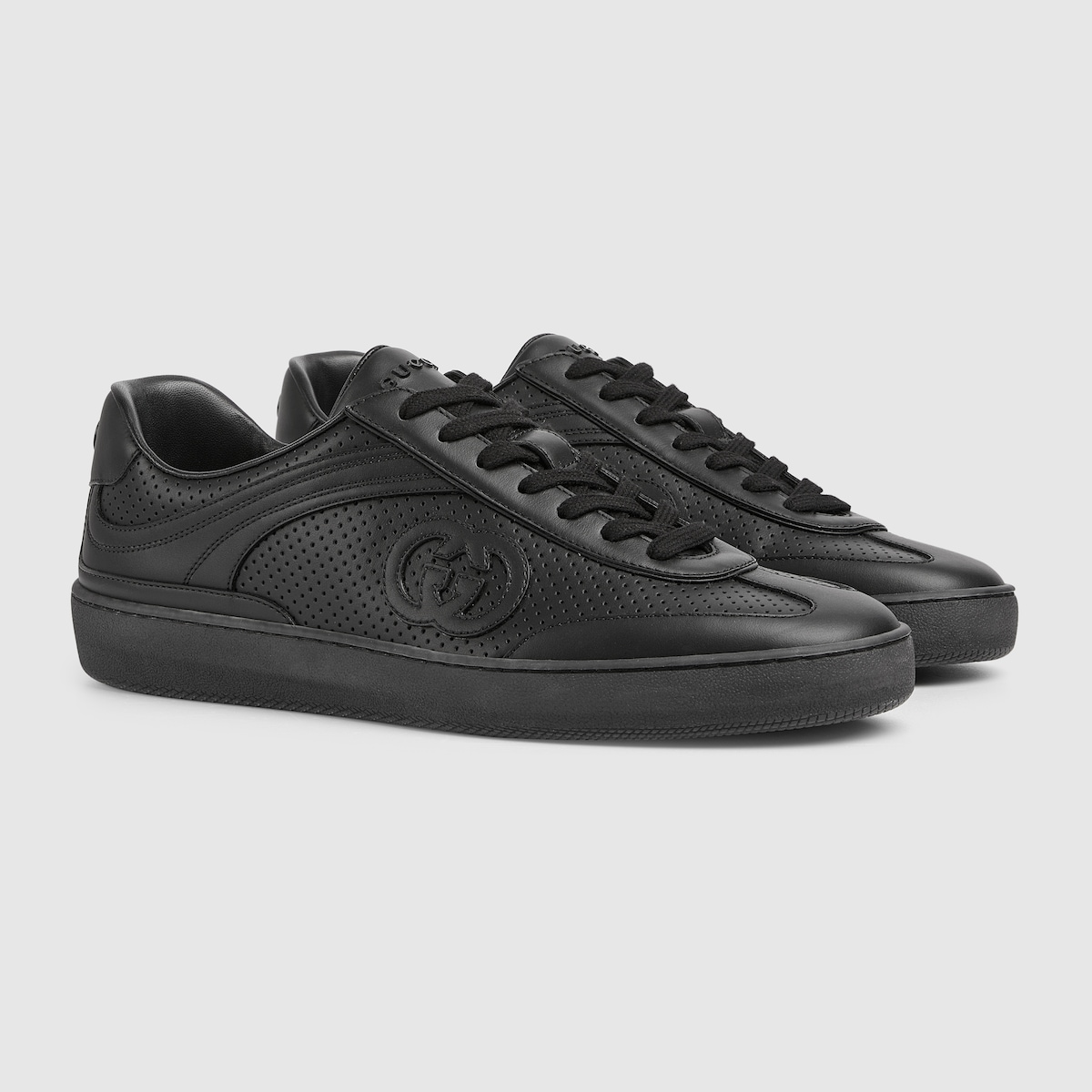 Baskets pour homme G75 en cuir noir | GUCCI® FR
