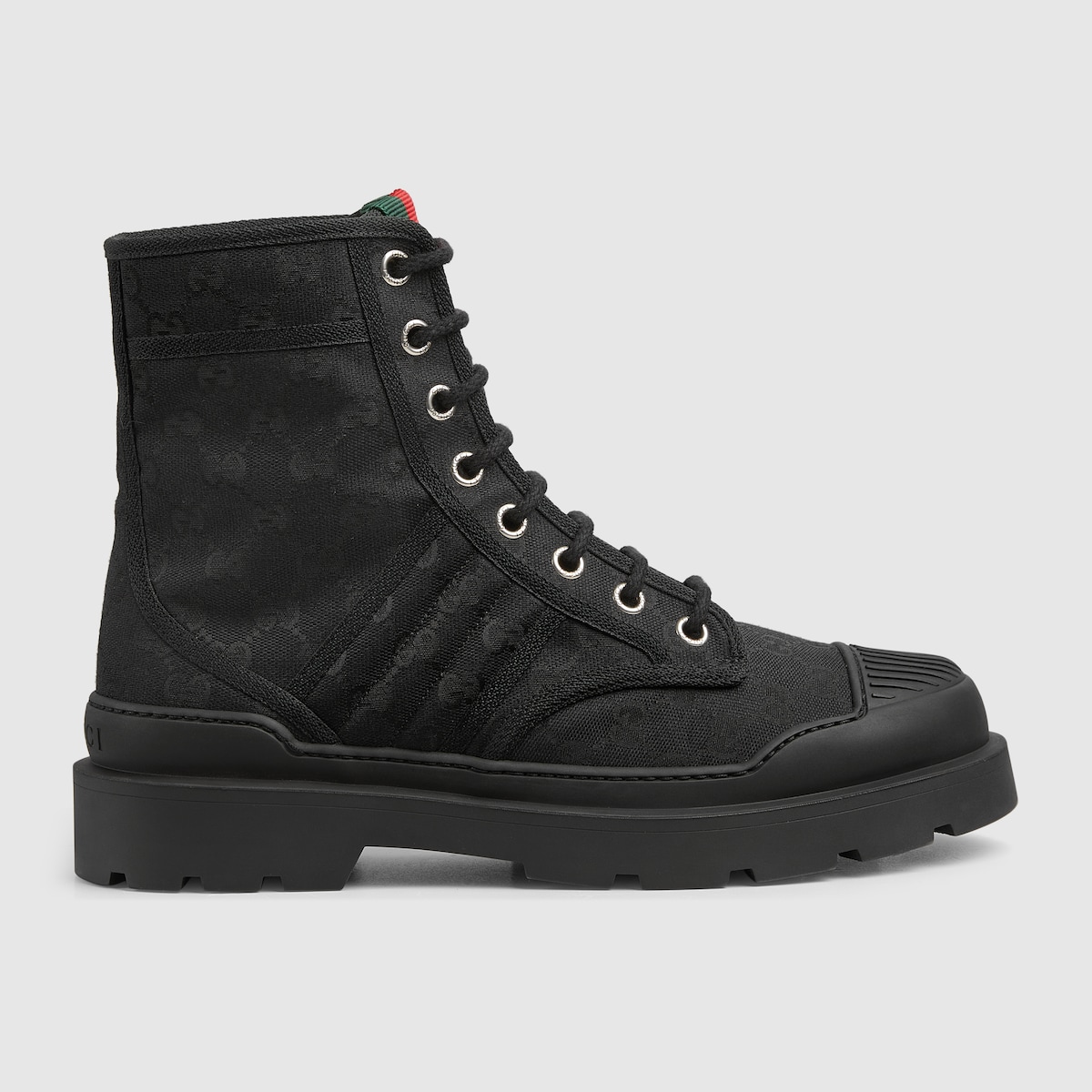 Men's Web boot in black GG canvas | GUCCI® US