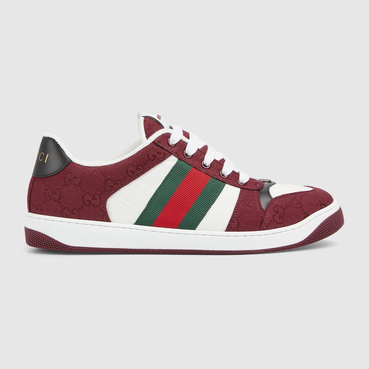Men's Screener sneaker in Rosso Ancora GG canvas | GUCCI® Canada