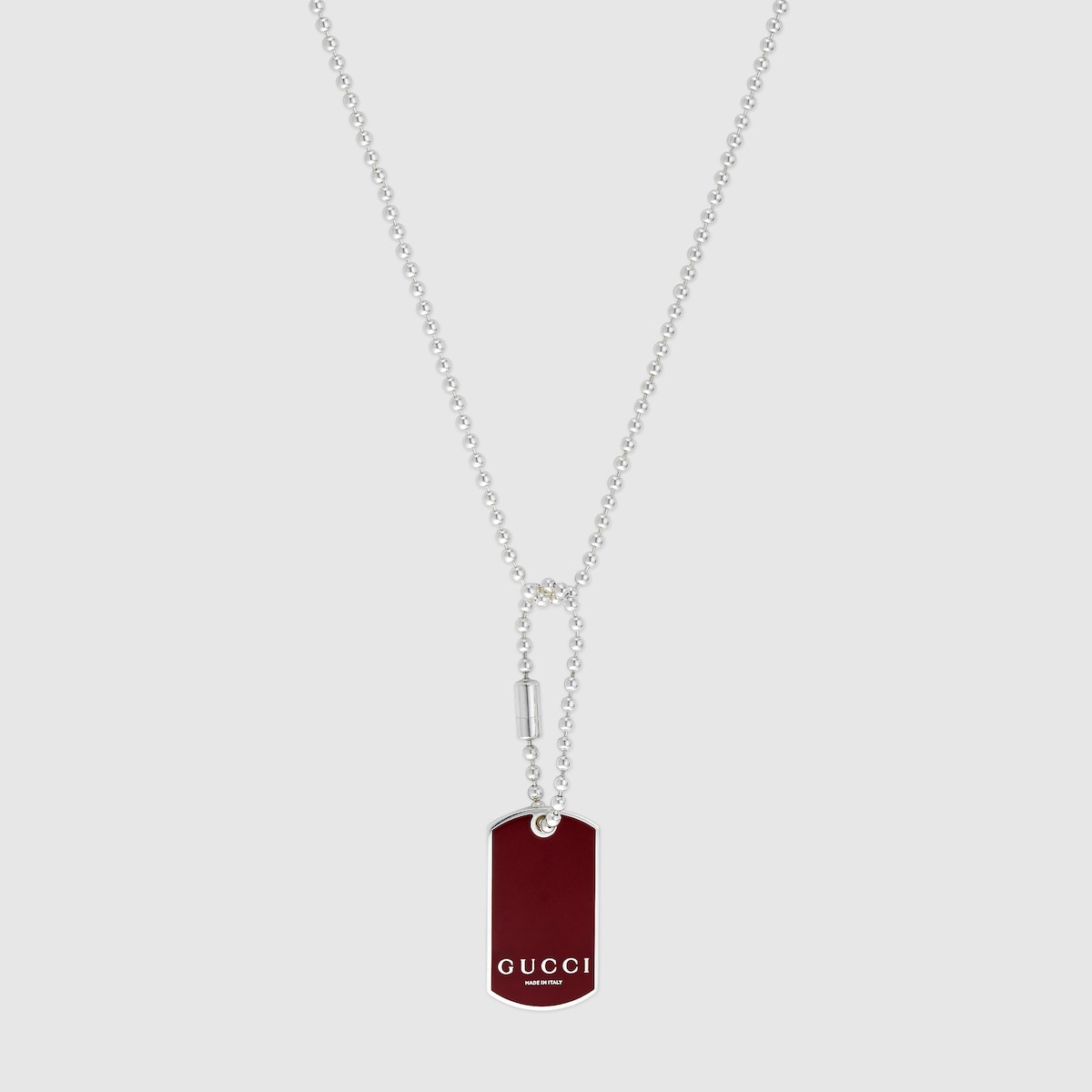 Collier chaîne boule avec pendentif en argent 925 | GUCCI® FR