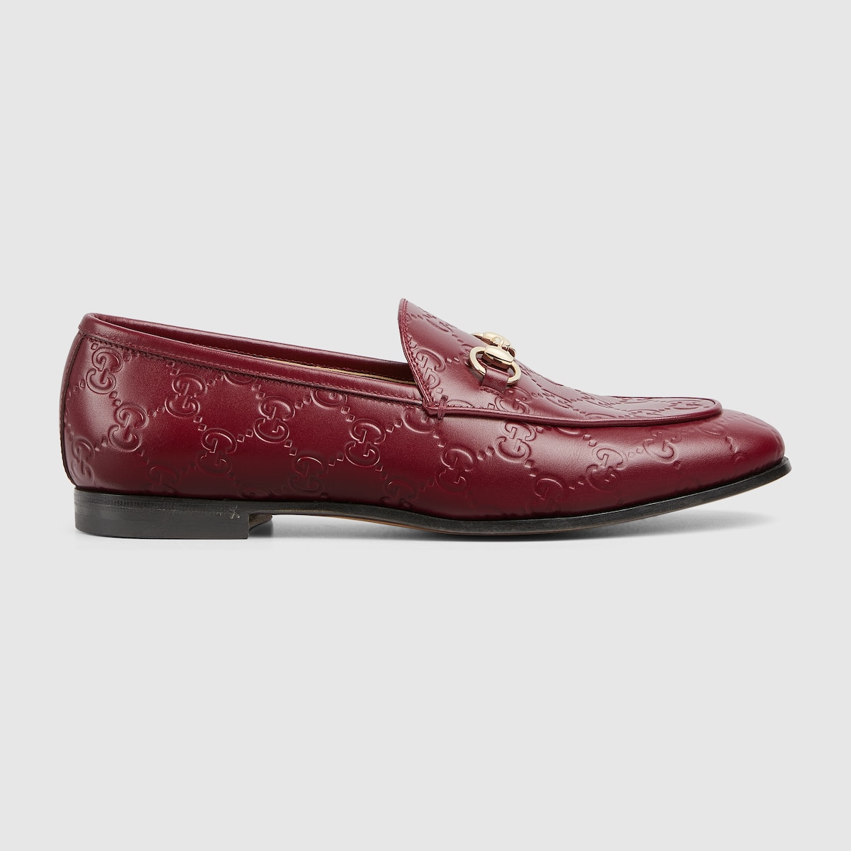 Mocassins Gucci Jordaan pour femme en Cuir GG Rosso Ancora | GUCCI® FR