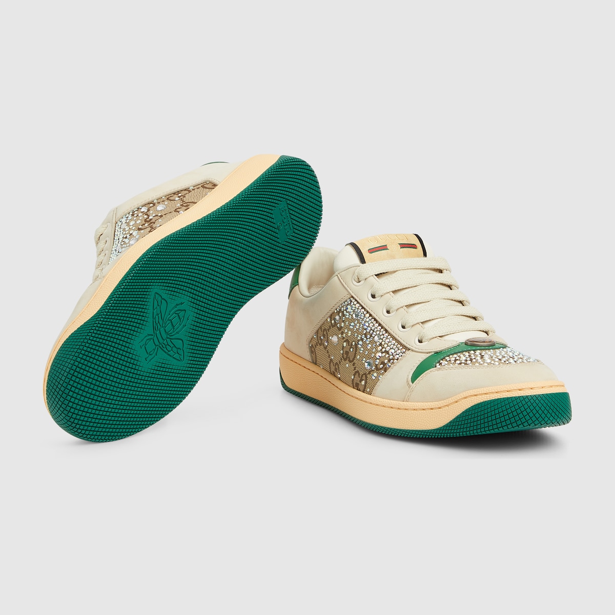 Women's Screener trainer in ivory leather | GUCCI® Australia