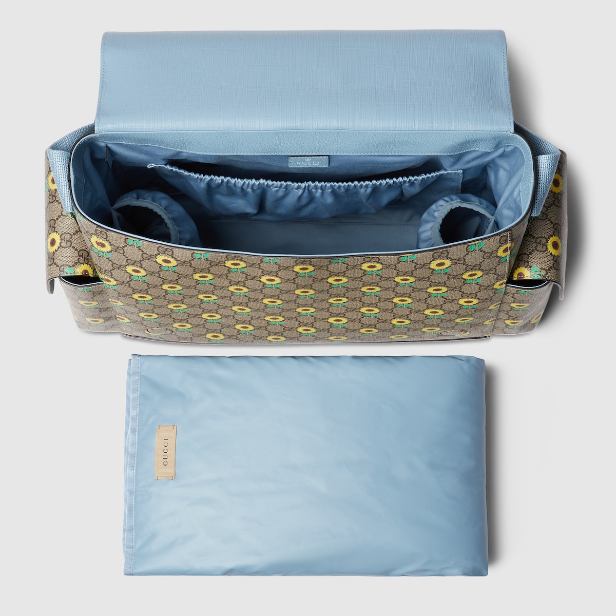 Large changing bag in beige and dark brown | GUCCI® US