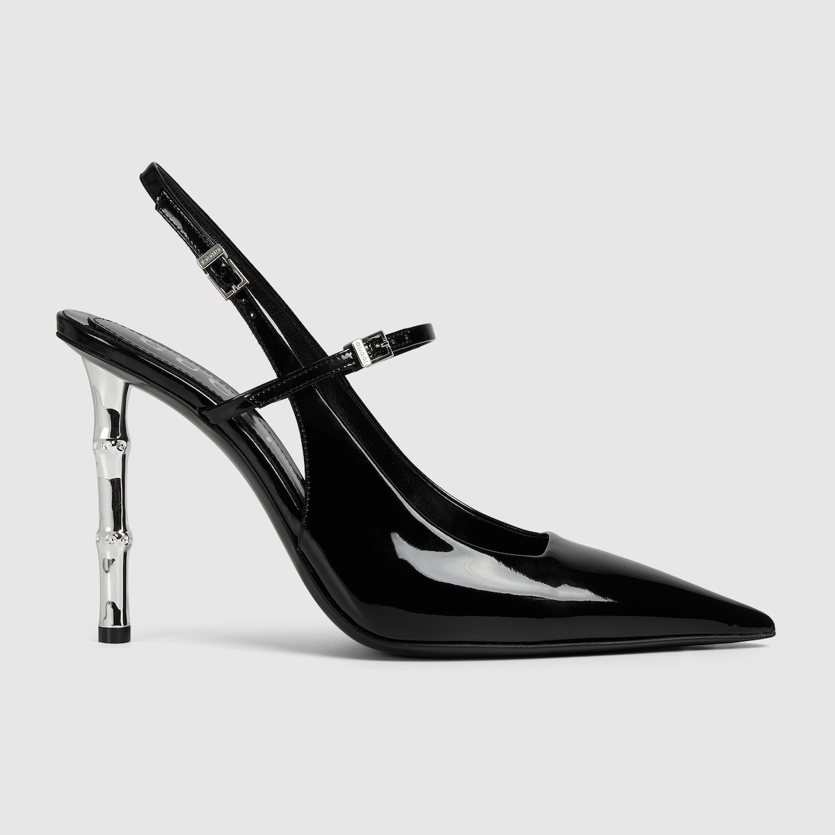 Escarpins à bride pour femme en cuir verni noir | GUCCI® FR