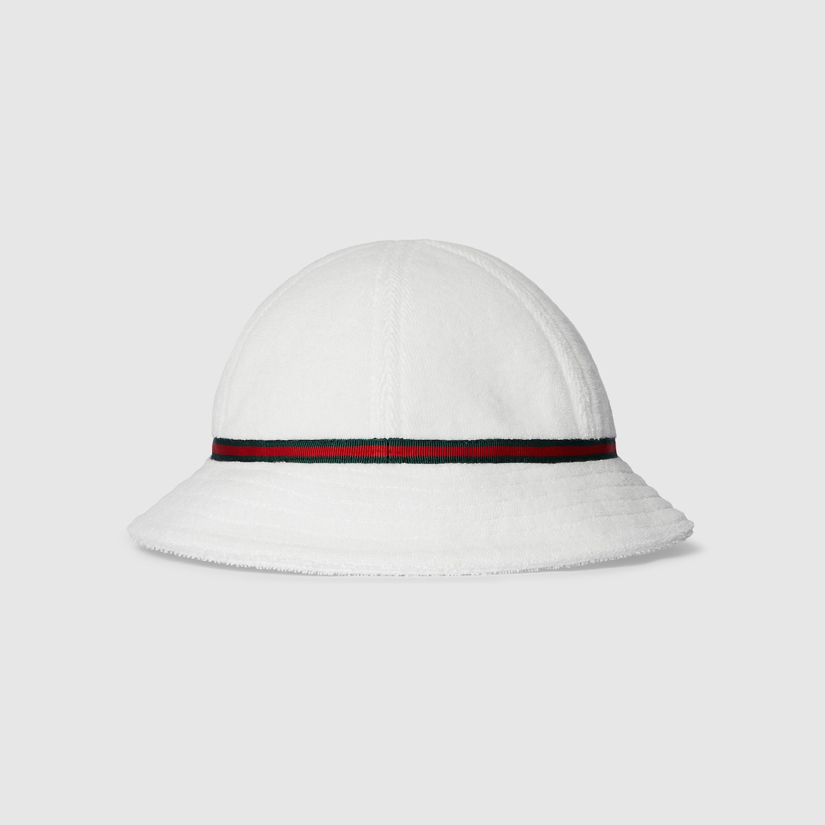 Baby terry cloth hat with Web in white | GUCCI® US