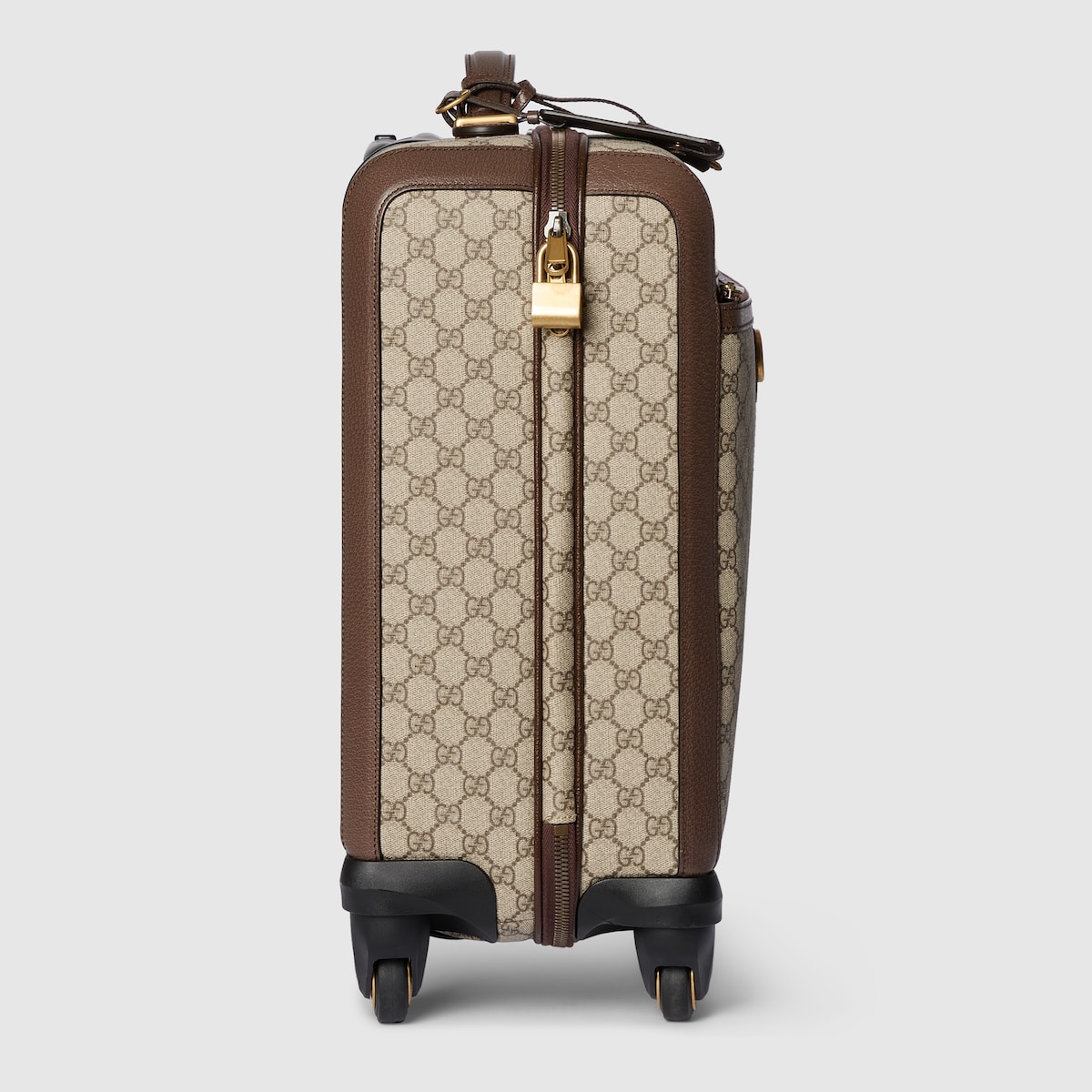 Gucci Savoy small cabin trolley in beige and ebony GG Supreme | GUCCI® US
