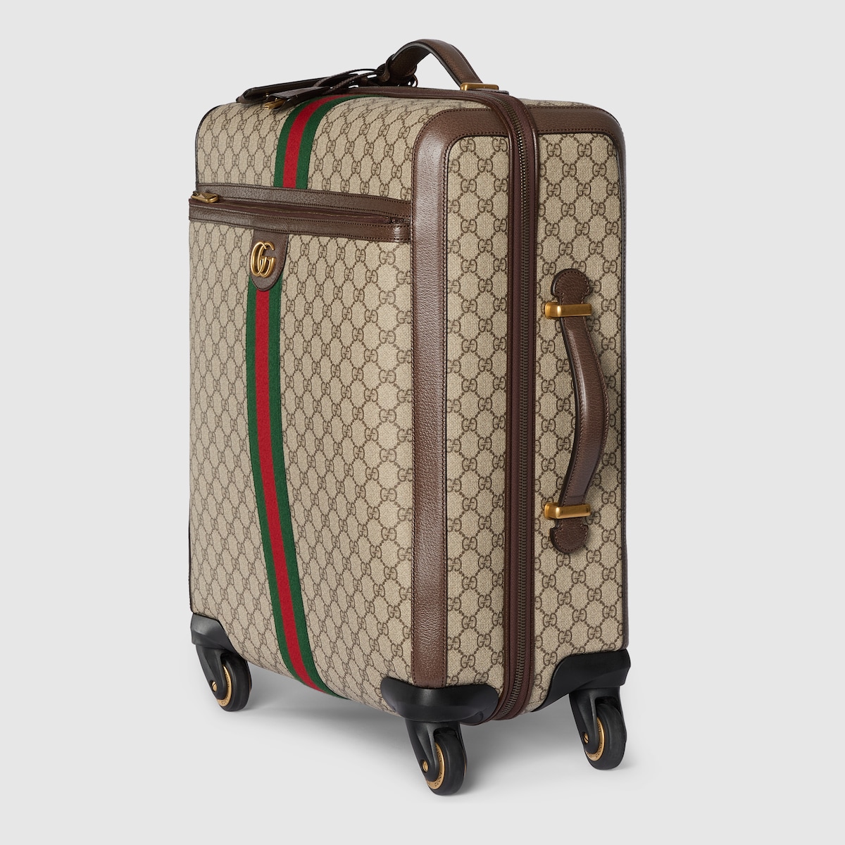 Gucci Savoy cabin plus trolley in beige and ebony Supreme | GUCCI® Canada