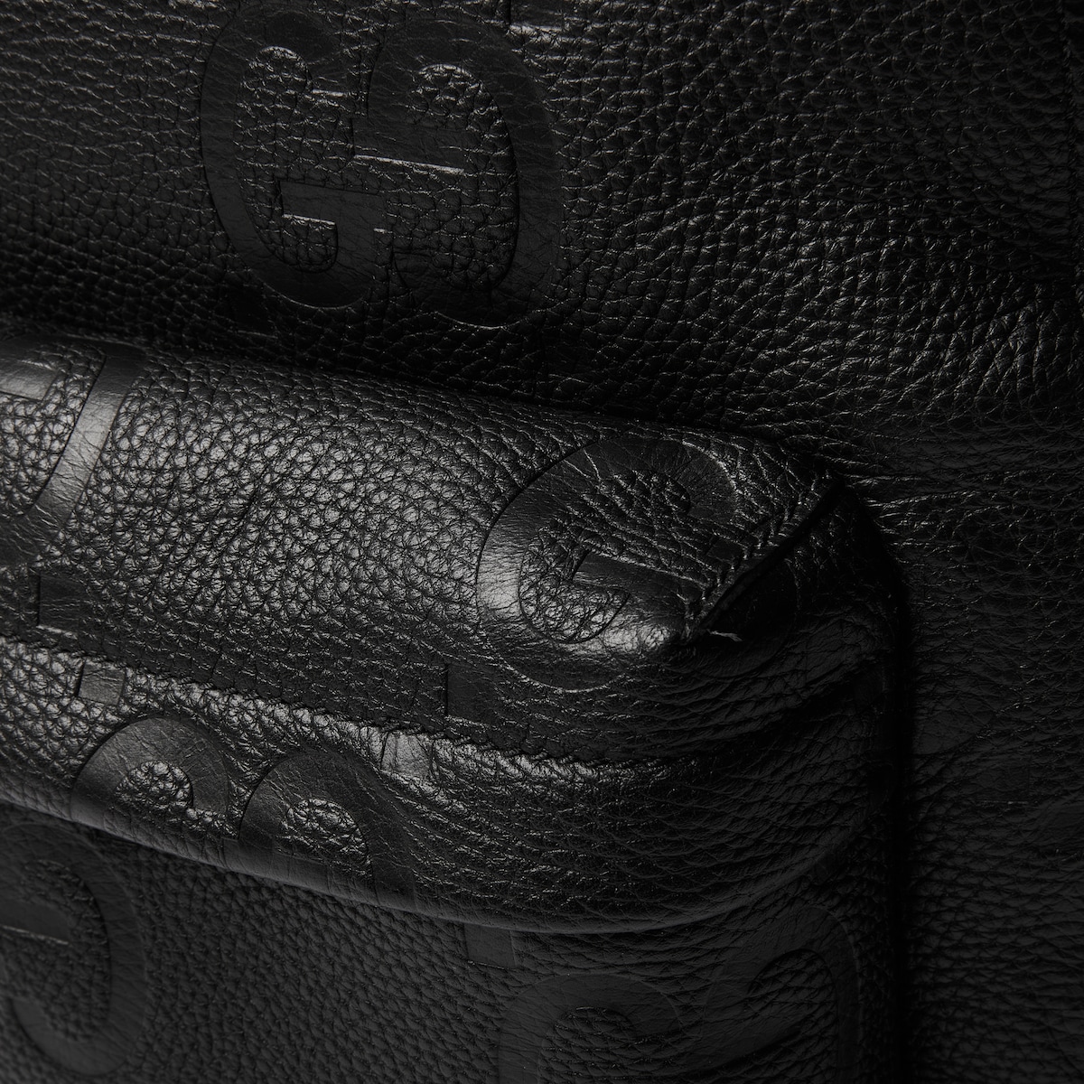 GG jumbo medium backpack in black GG leather | GUCCI® CA