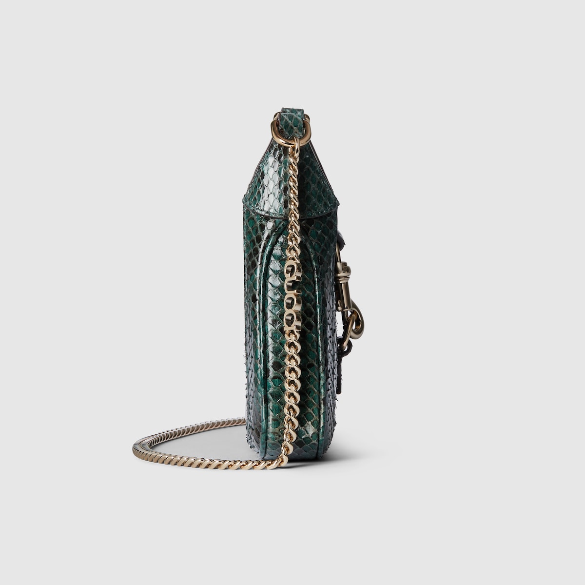 Gucci Jackie Notte mini python bag in dark green | GUCCI® US