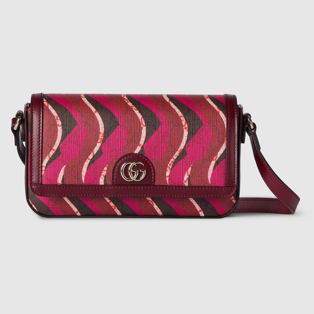 Printed super mini bag with Double G in multicolor Supreme canvas ...