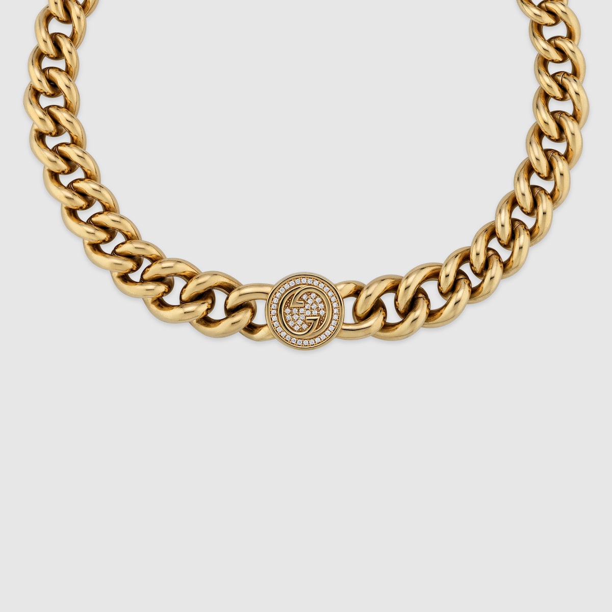 Gucci Blondie chain necklace in light gold-toned metal | GUCCI® US