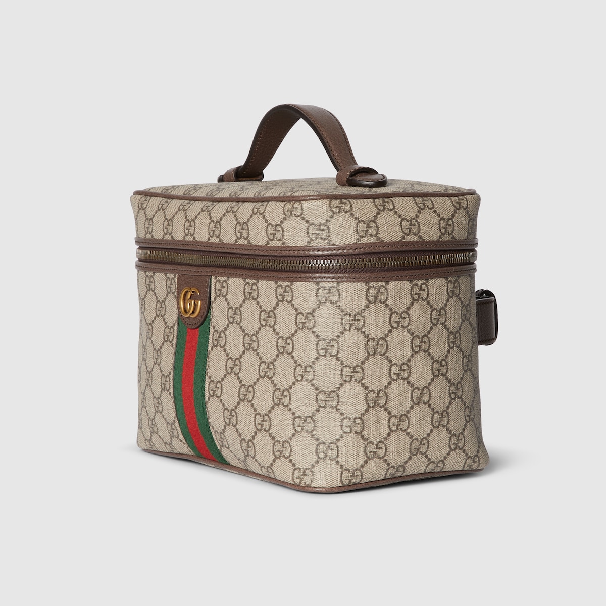 Gucci Savoy系列中号化妆箱 in米色与深棕色Supreme帆布 | GUCCI® Australia