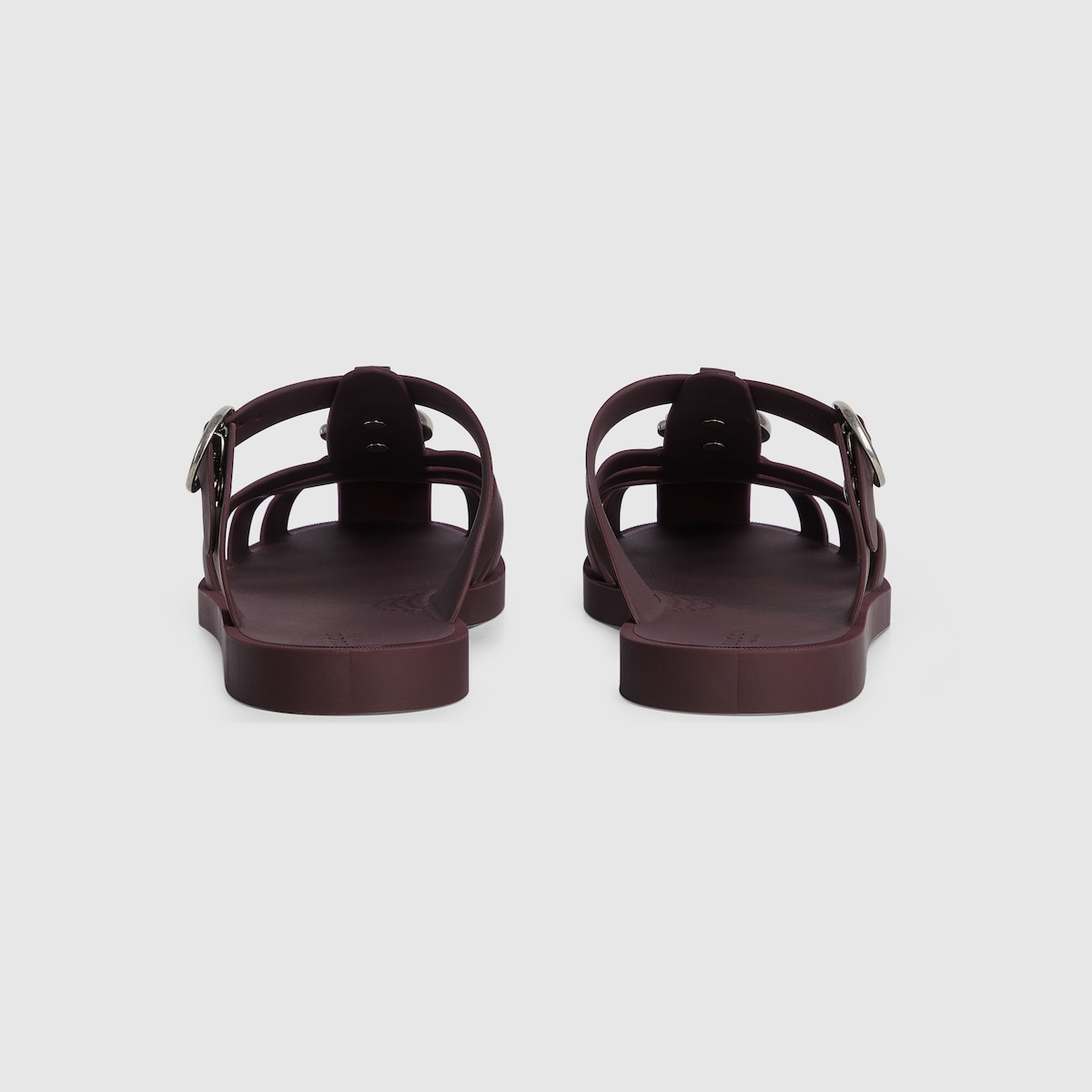 Мужские мюли с логотипом Double G inбордовый каучук | GUCCI® International