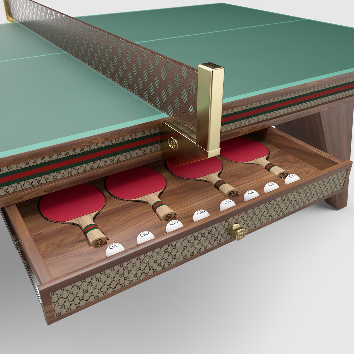 Tennis table in beige and ebony GG Supreme | GUCCI® US