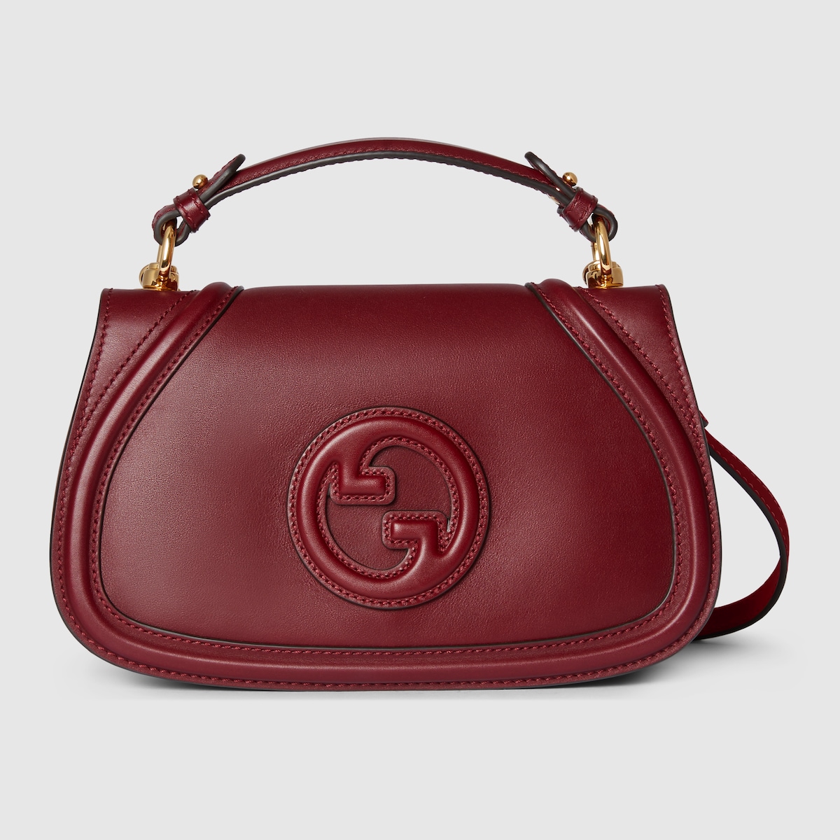 Bolso mano Gucci Blondie asa tamaño pequeño en piel roja Rosso Ancora ...