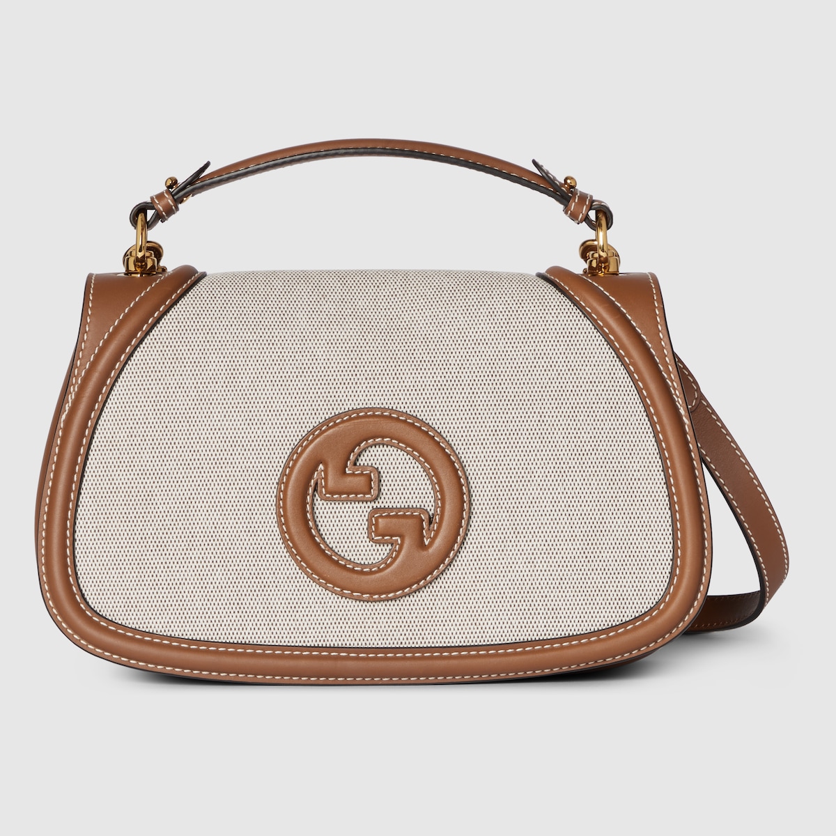 Gucci Blondie large top handle bag in natural canvas | GUCCI® Australia