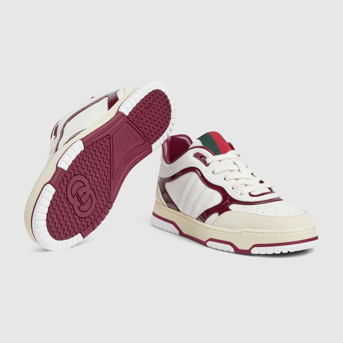 Men's Gucci Re-Web sneaker in white leather | GUCCI® MX