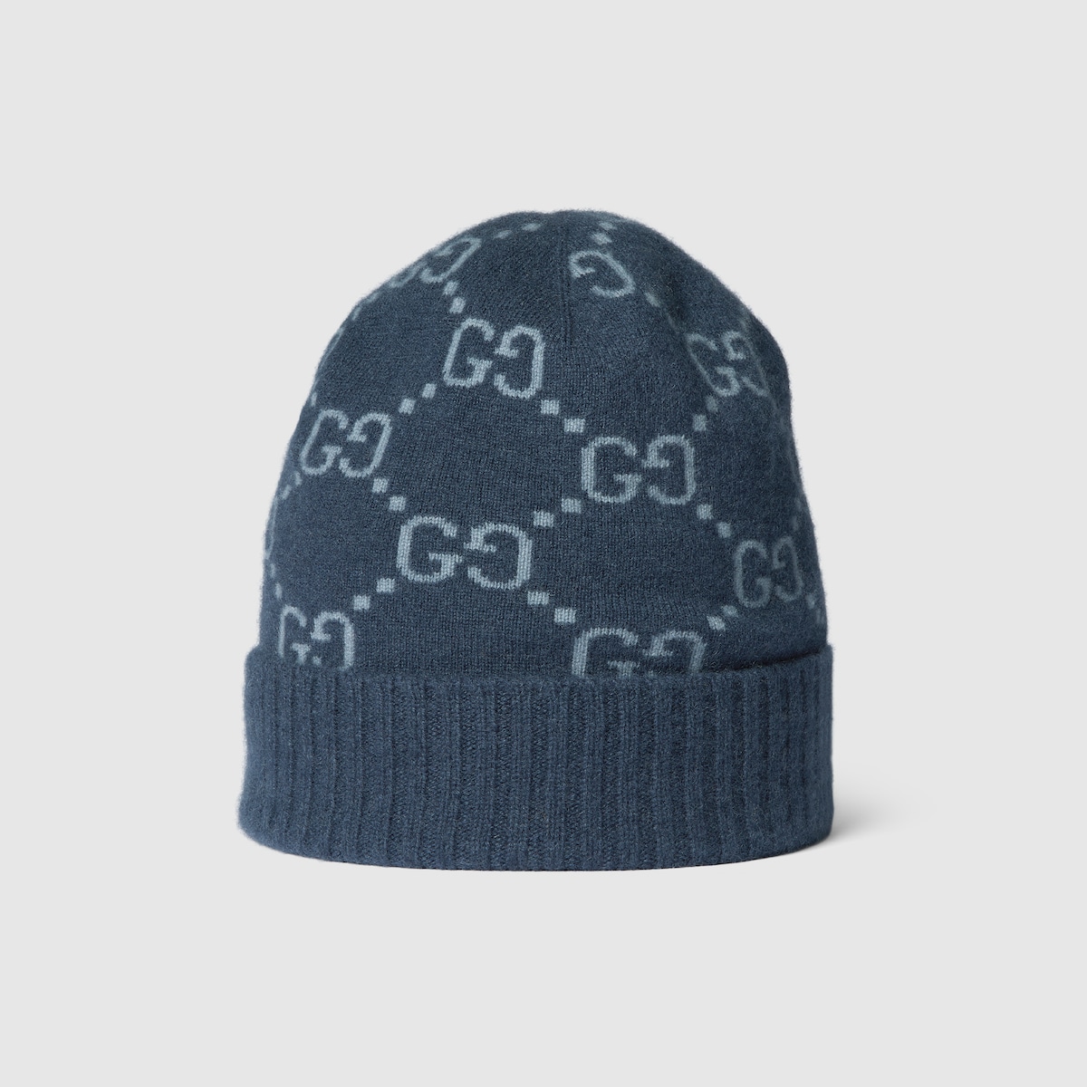 GG cashmere hat in navy and light blue | GUCCI® US