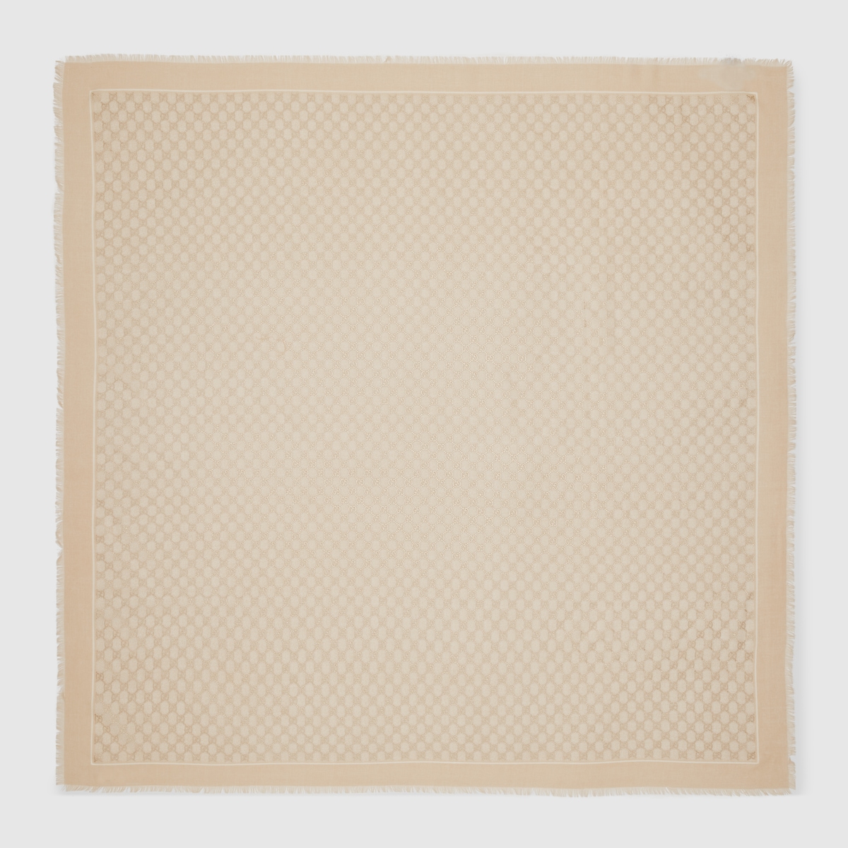 Scialle in lana GG laminata in bianco | GUCCI® IT