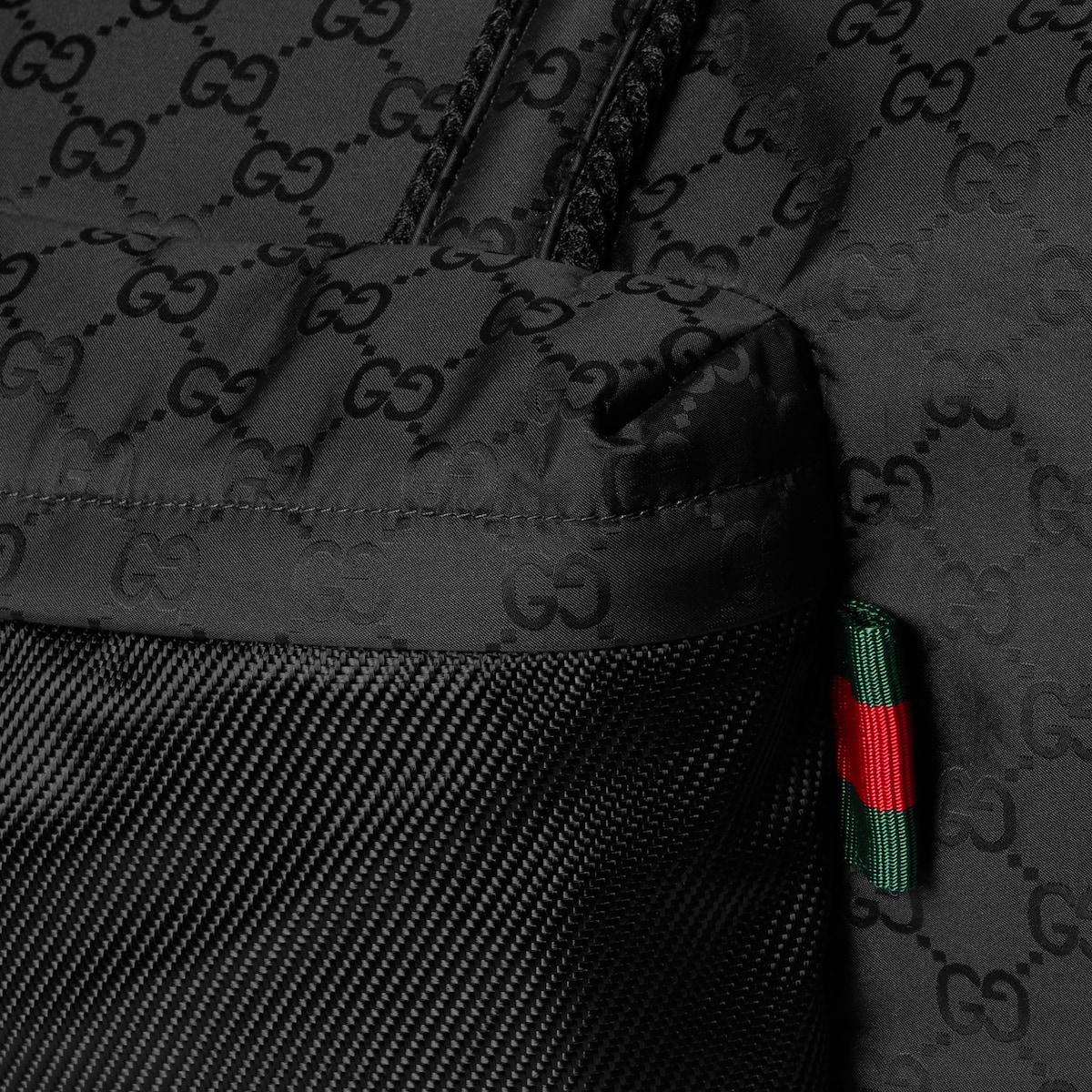 Large GG duffle bag in black GG nylon | GUCCI® Australia