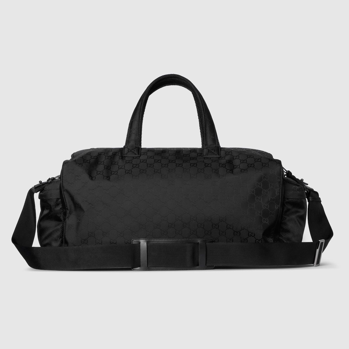 Large GG duffle bag in black GG nylon | GUCCI® Australia
