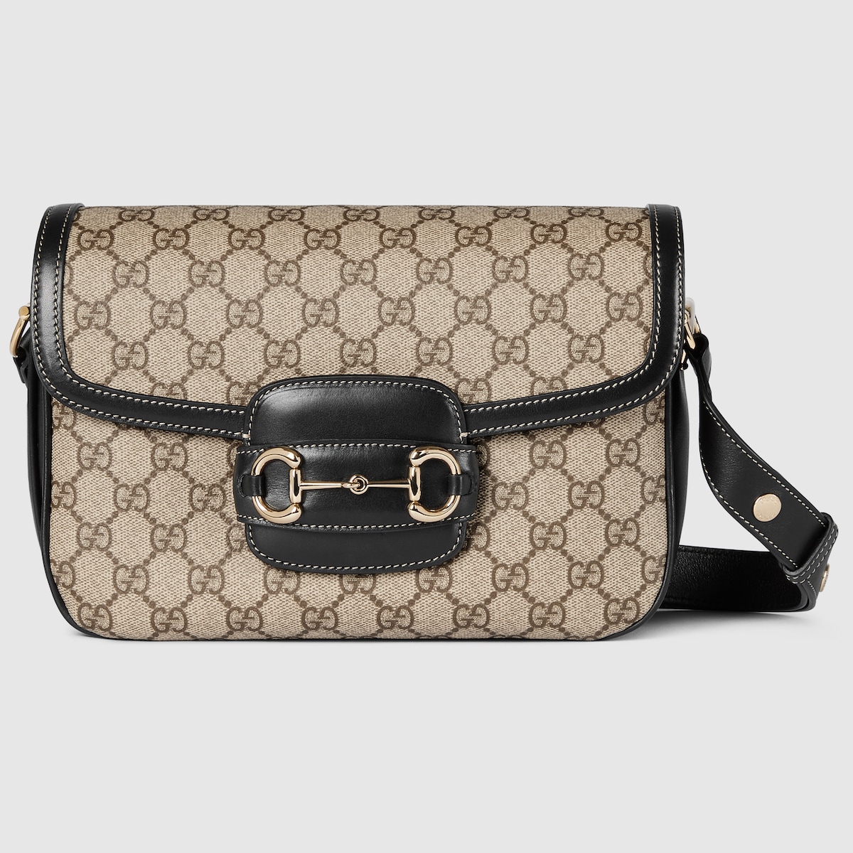 Gucci Horsebit 1955 Soft medium shoulder bag in beige and dark brown ...