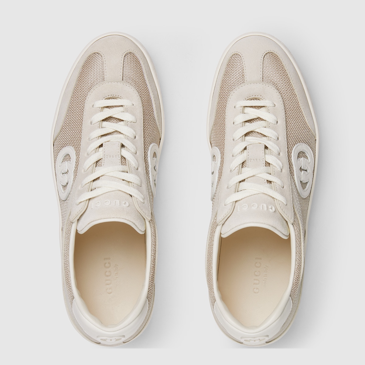 Baskets G75 pour femme en daim beige clair | GUCCI® FR