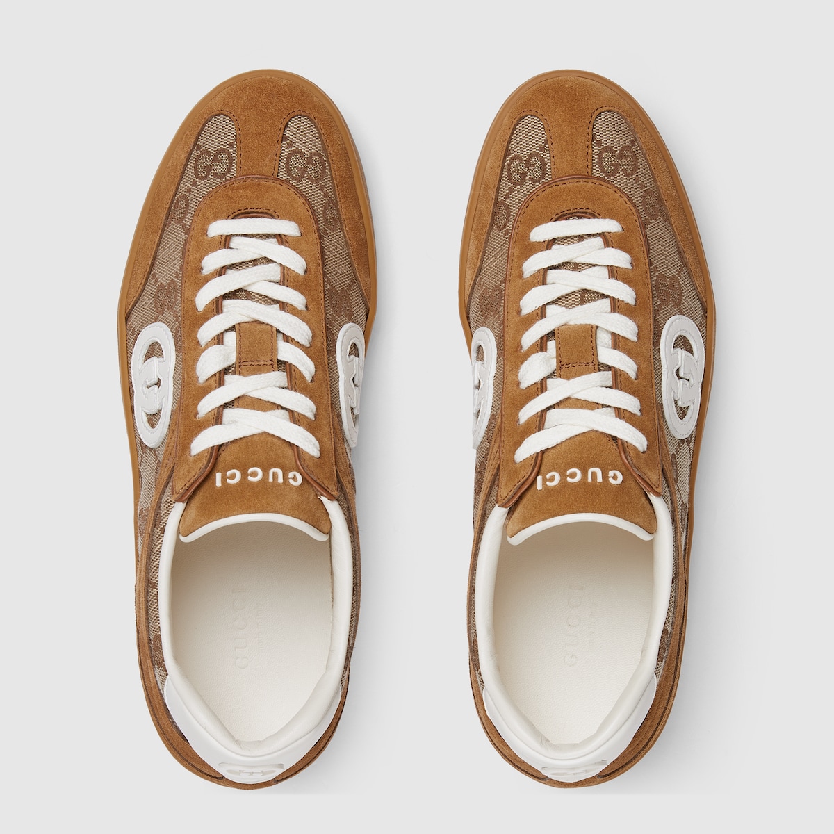 Sneaker donna G75 in pelle scamosciata marrone | GUCCI® IT