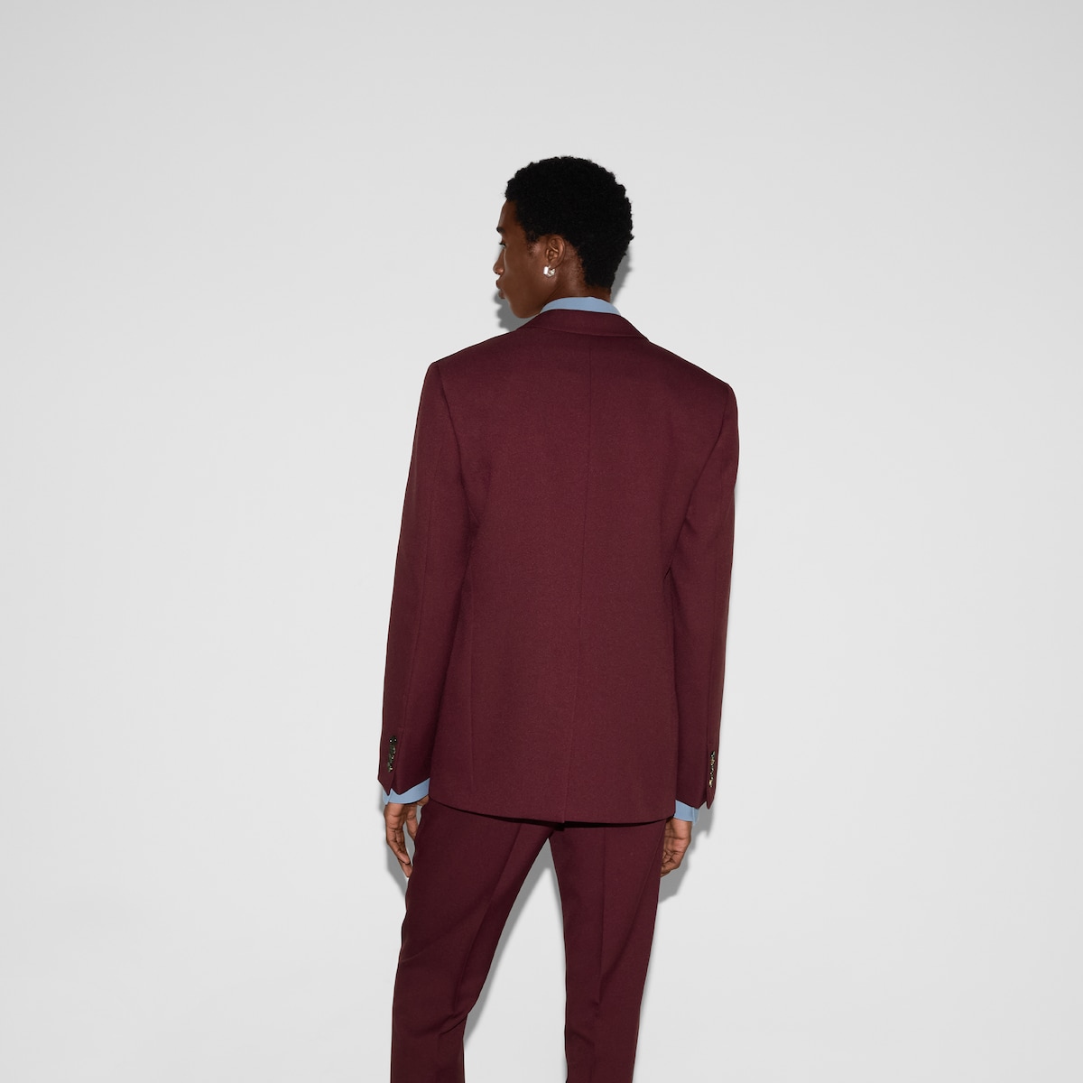 Veste en coutil de polyester brodée en bordeaux | GUCCI® FR