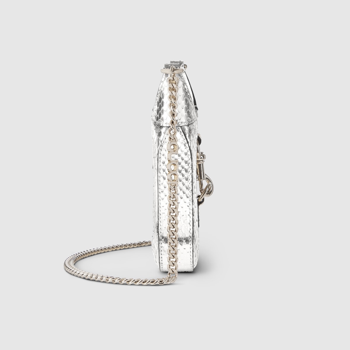 Gucci Jackie Notte mini python bag in silver-toned | GUCCI® US