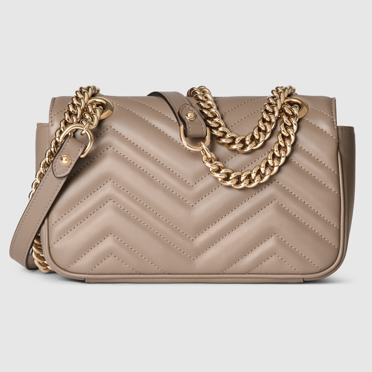 GG Marmont small shoulder bag in taupe leather | GUCCI® US