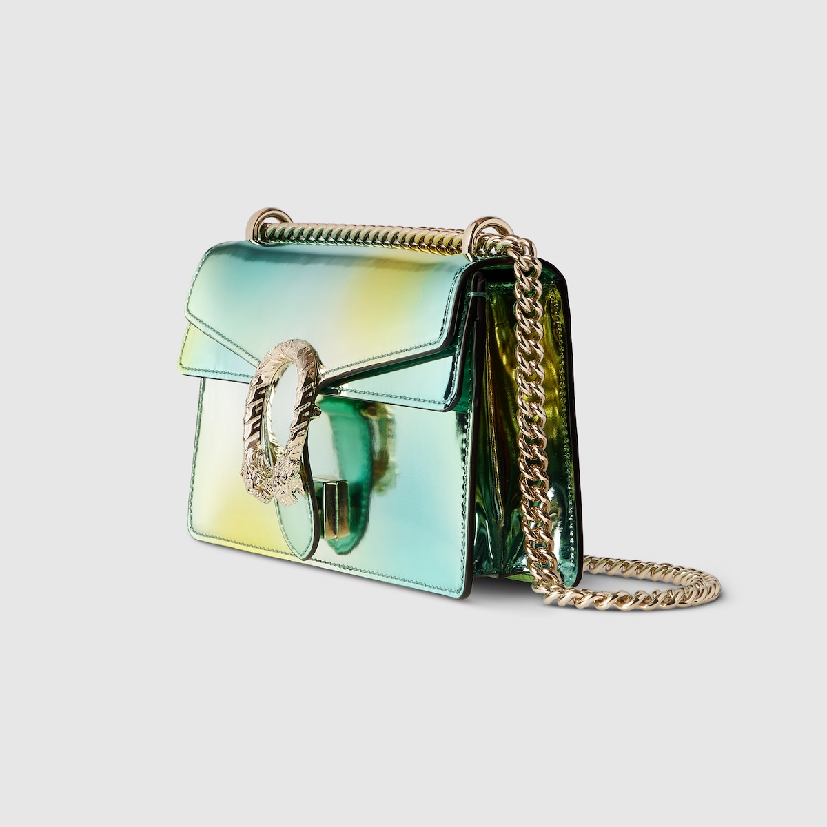 Dionysus medium shoulder bag in green and multicolor leather | GUCCI® US