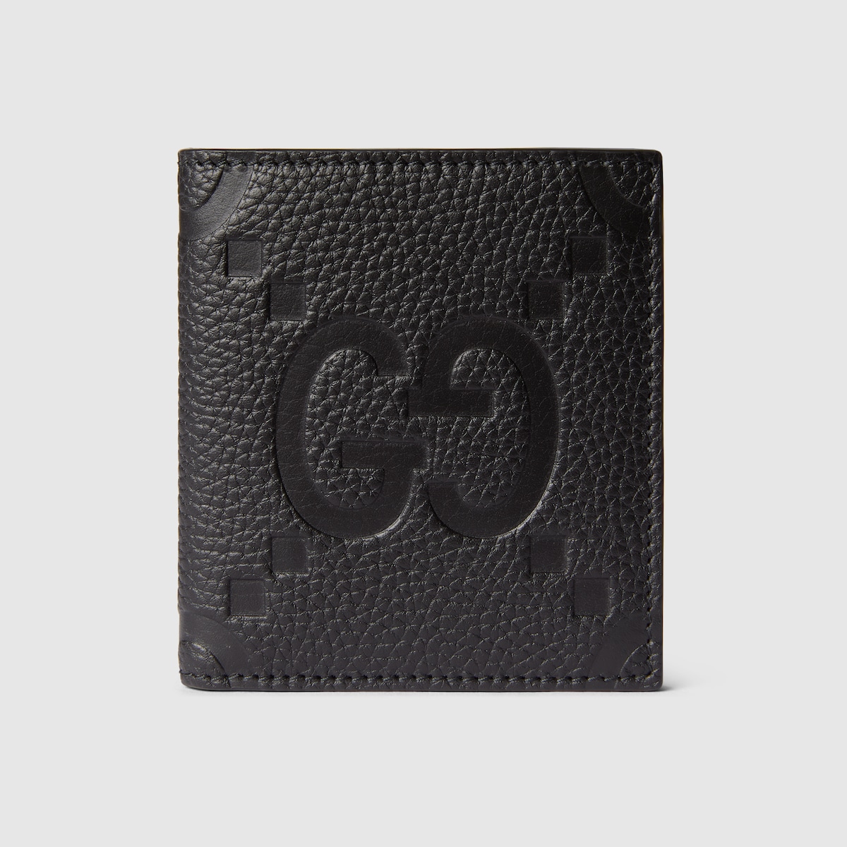 GG Jumbo bi-fold wallet in black leather | GUCCI® CA