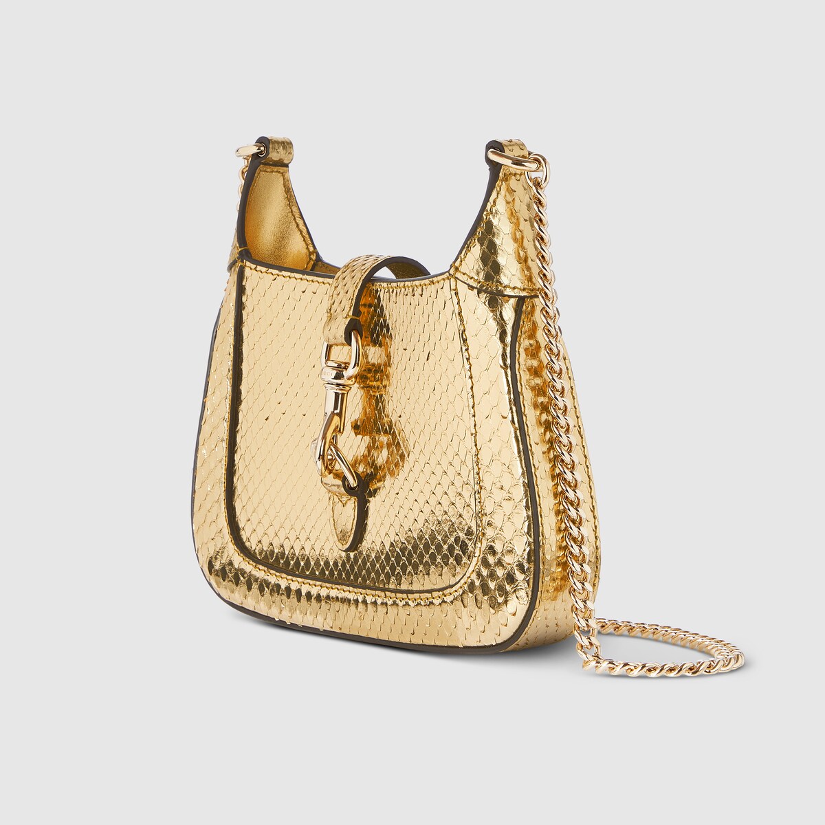 Gucci Jackie Notte python mini bag in gold | GUCCI® CA
