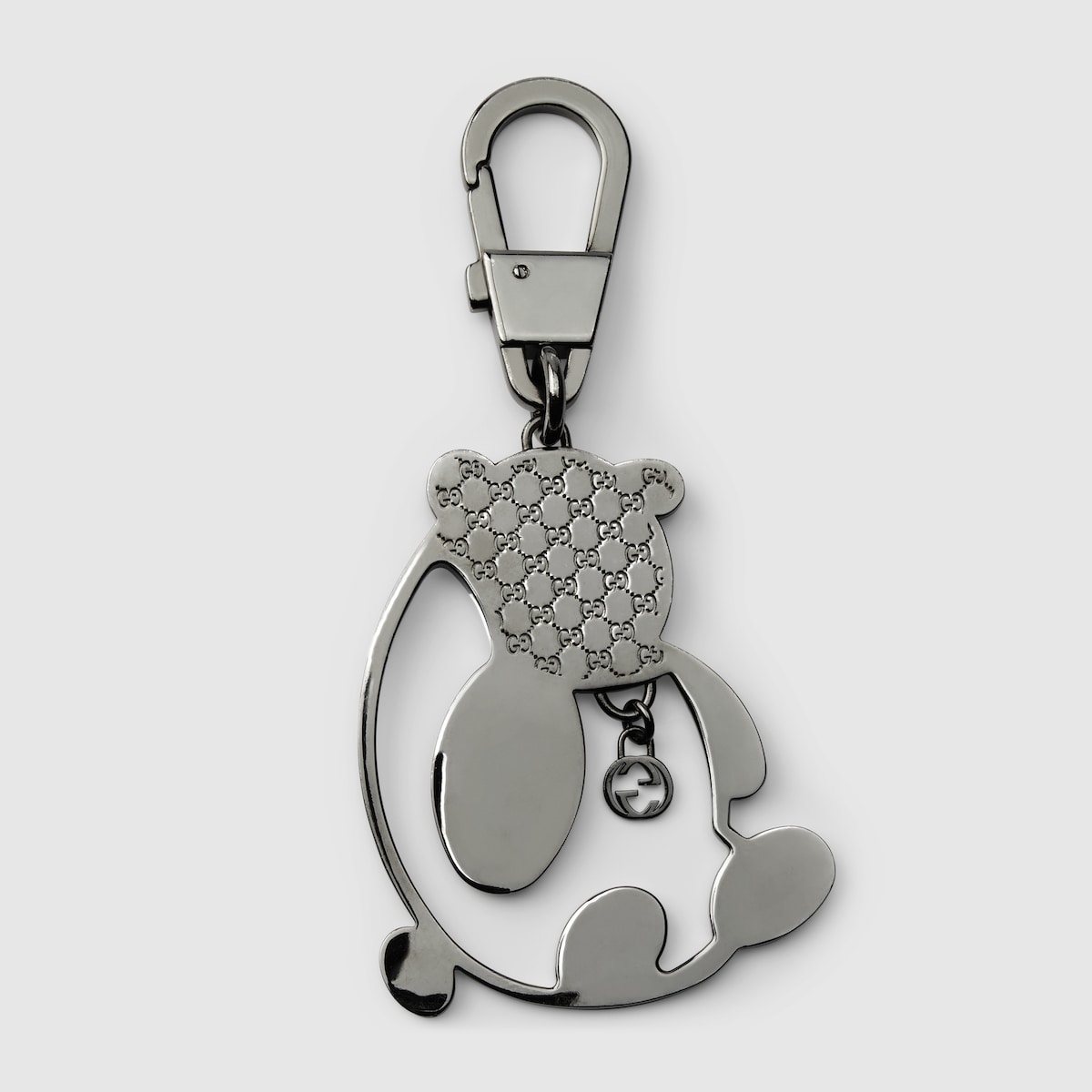 Panda keychan with Interlocking G in silver-toned metal | GUCCI® NZ