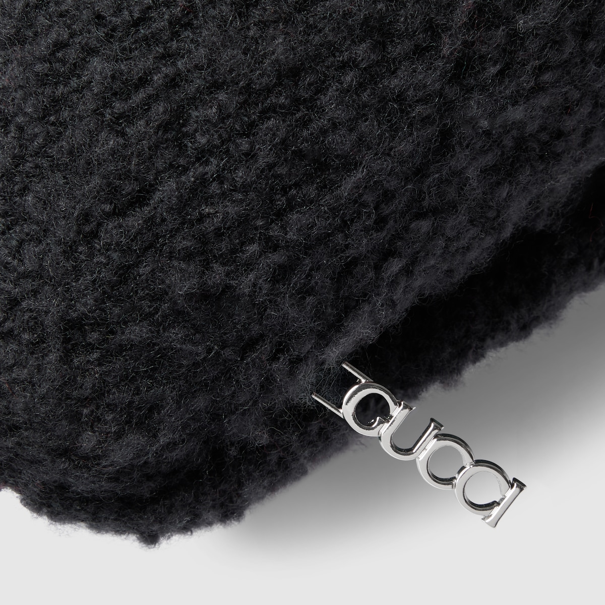 Gucci wool bouclé cushion in grey and light grey | GUCCI® US